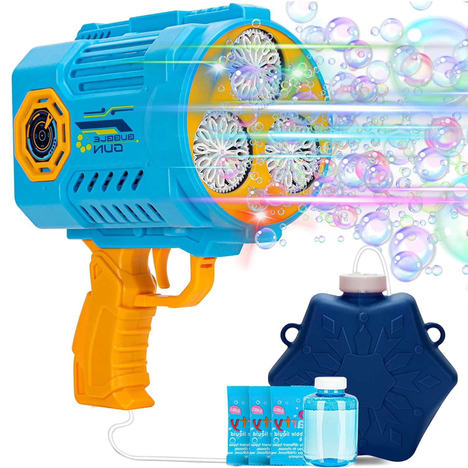 3 Pack Bubble Gun with Lights, Automatic Machine, Ideal for Events ...