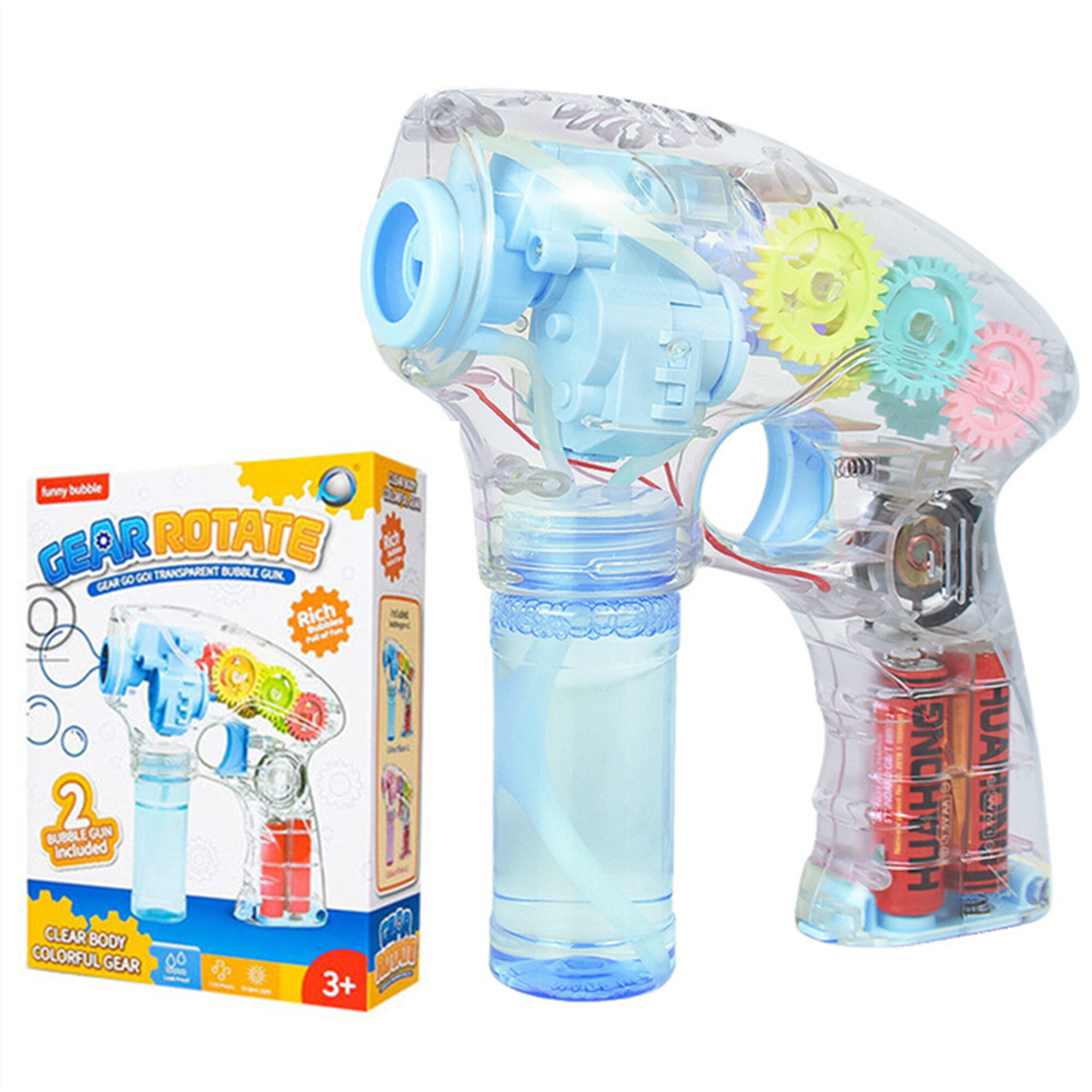 Bubble Gun Blower for Kids with LED Light up and Music Automatic Bubble ...