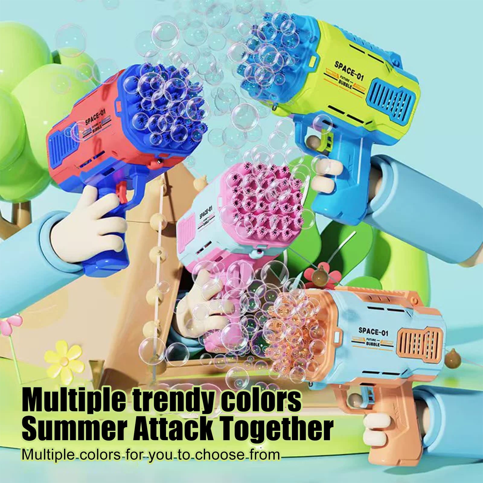 Bubble Gun Bubble Machine Toys for 3-8 Year Old Boys & Girls: Bubble Blaster for Kids with ...