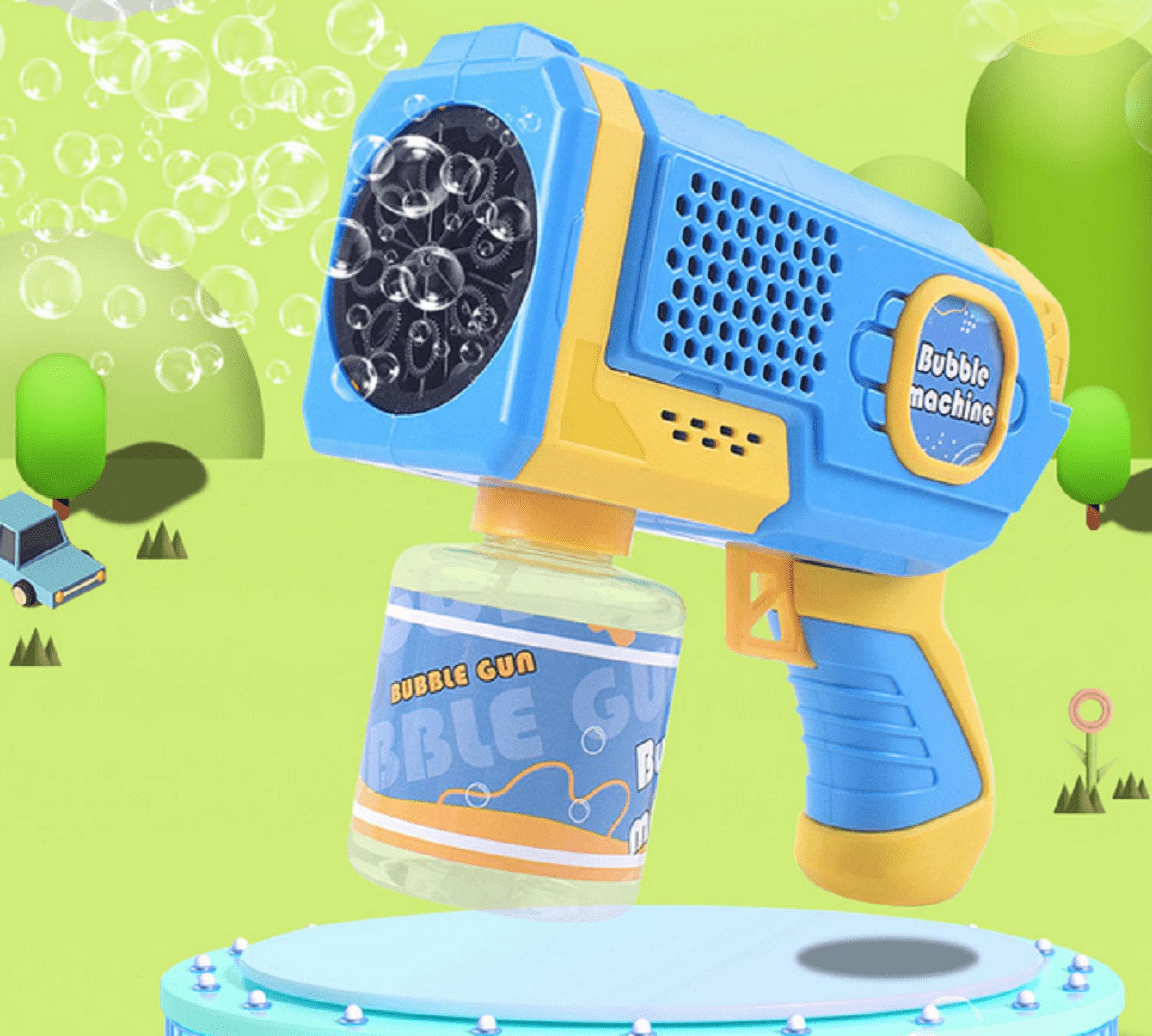 Bubble Gun, Electric Automatic Multi-Hole Out of Bubble, for Kids ...