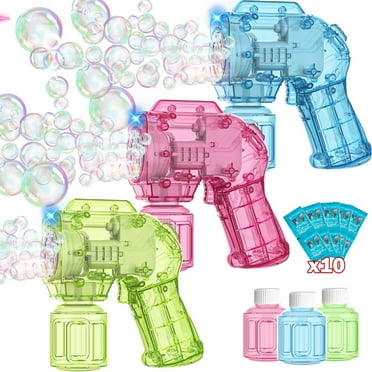 Little Kids Fubbles Light Up Bubble Blaster Outdoor Toys for Ages 3 to 8, Color Green, Blue or ...