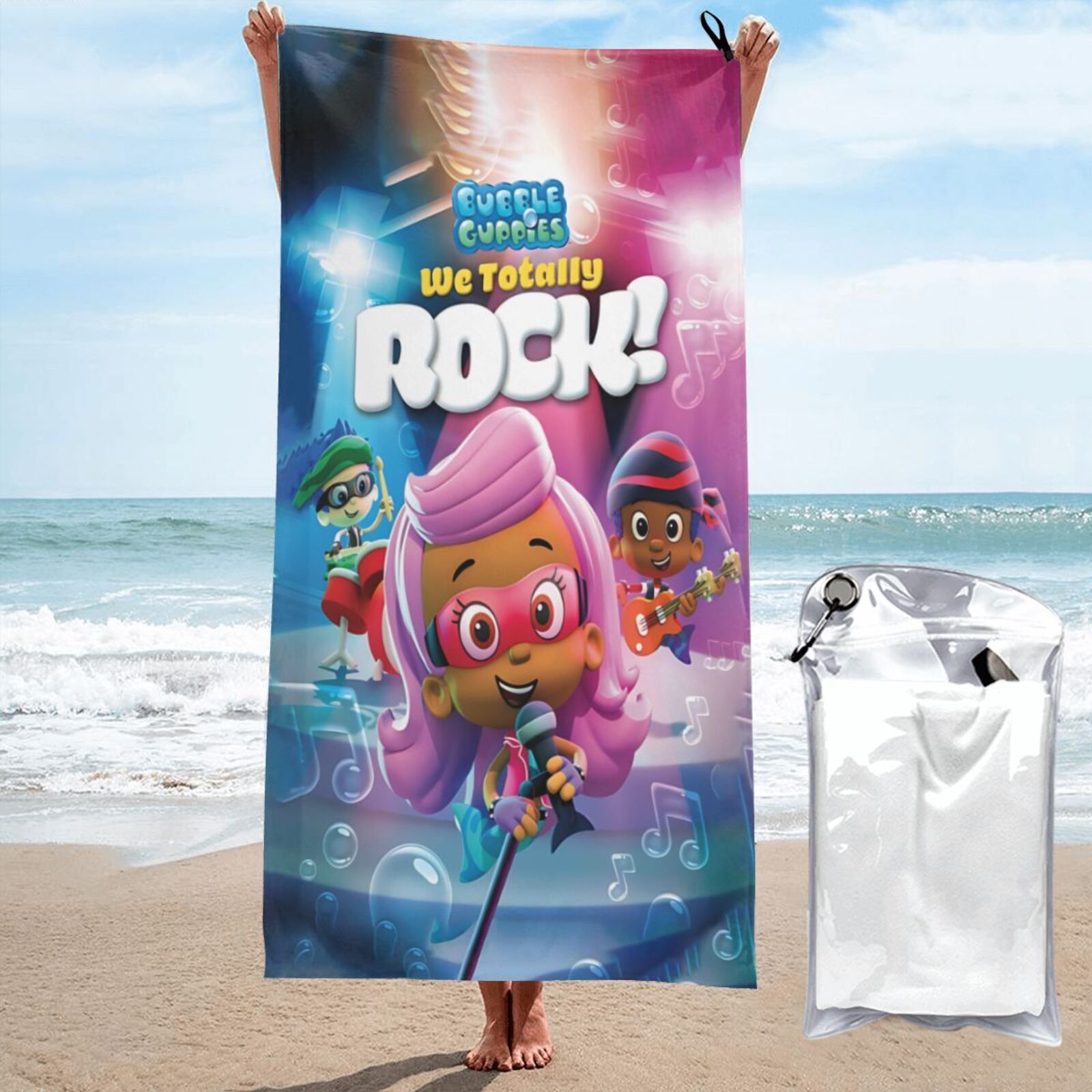 Bubble Gup-Pies Beach Towel Anti-Sand Beach Towel, Large Bath Towel ...