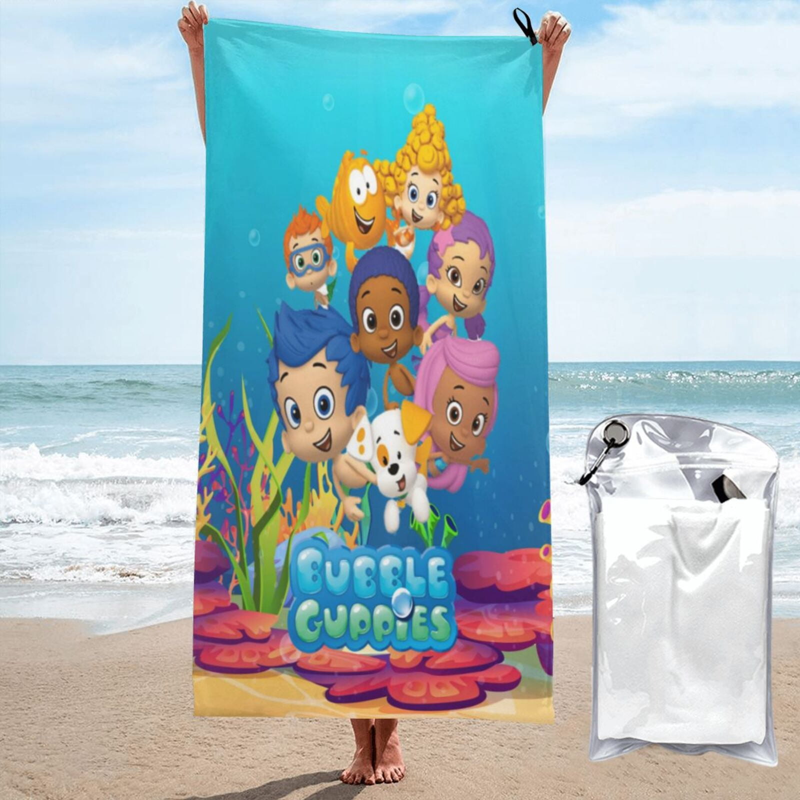 Bubble Gup-Pies Beach Towel Anti-Sand Beach Towel, Large Bath Towel ...
