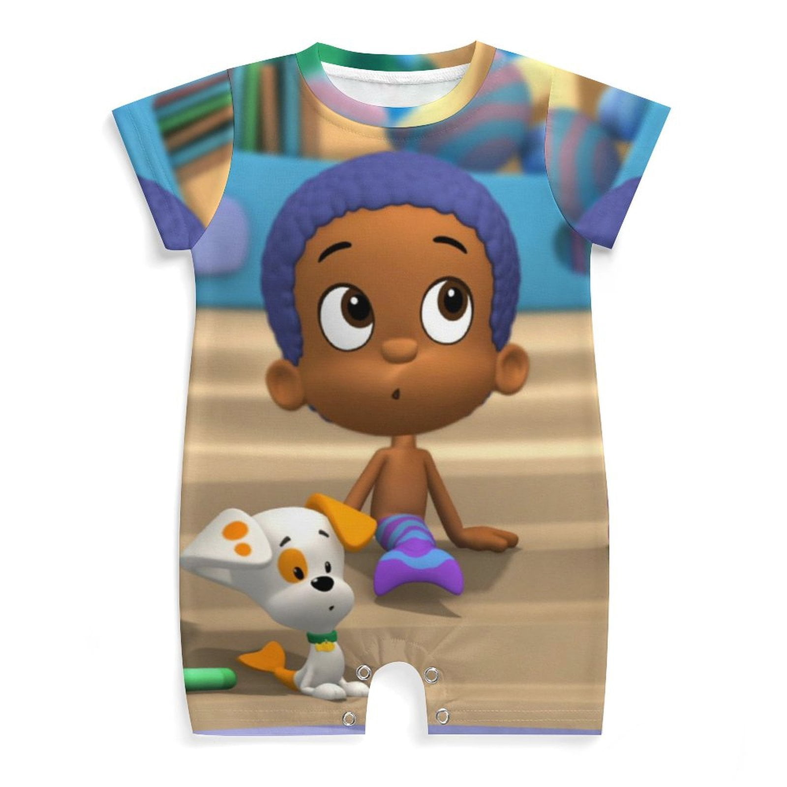 Bubble Guppies Baby One-Piece Rompers Summer Short Sleeve Outfit ...