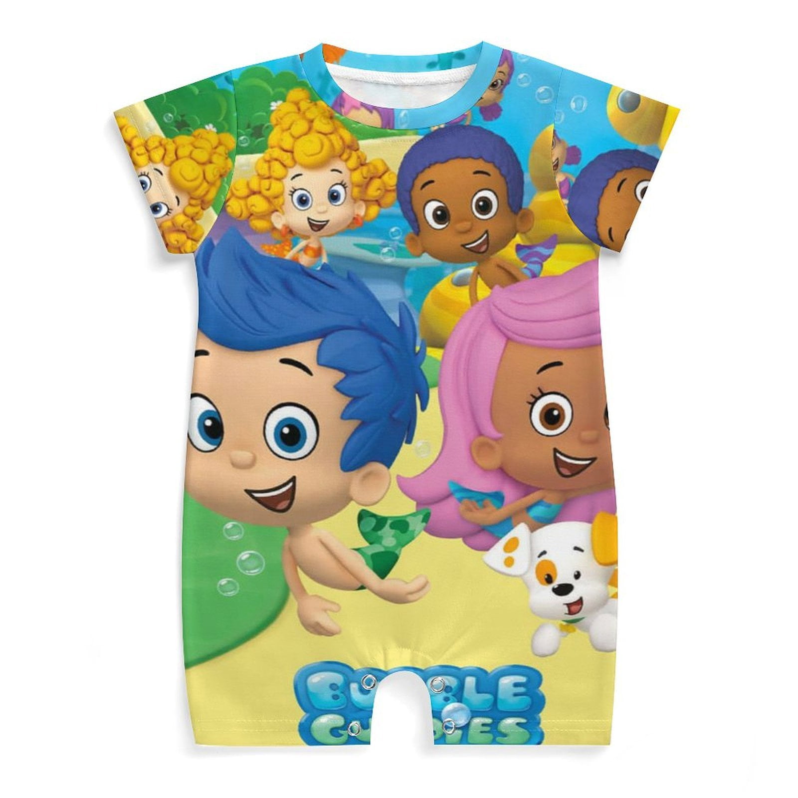 Bubble Guppies Baby One-Piece Rompers Summer Short Sleeve Outfit ...