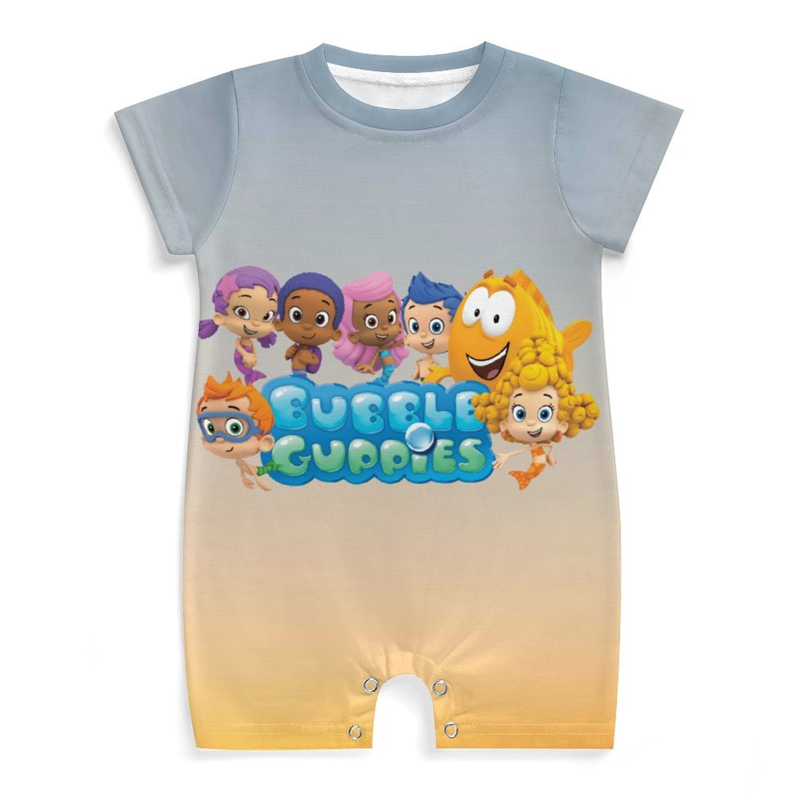 Bubble Guppies Baby One-Piece Rompers Summer Short Sleeve Outfit ...