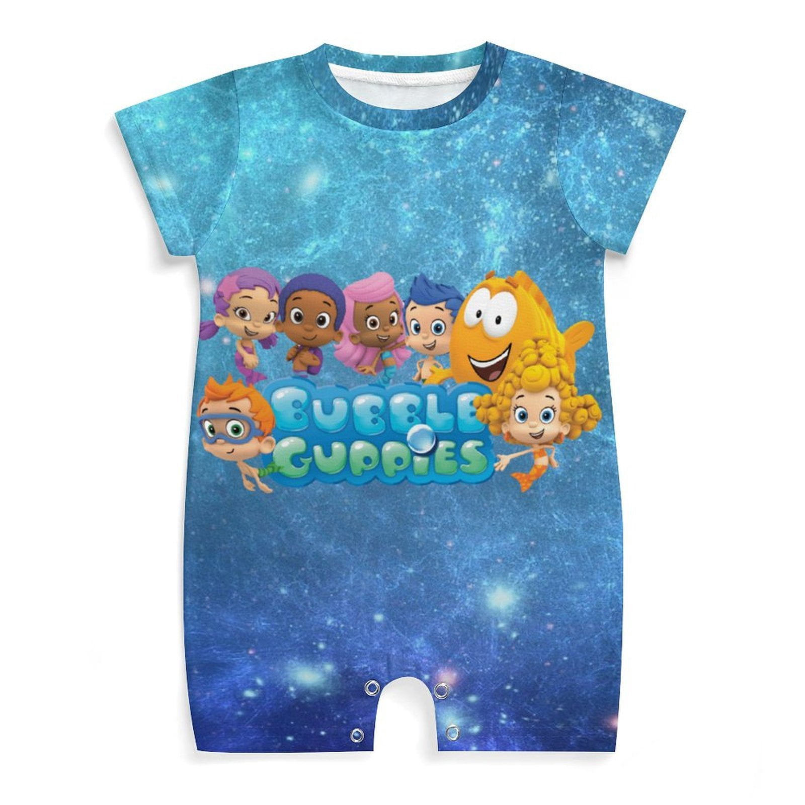 Bubble Guppies Baby One-Piece Rompers Summer Short Sleeve Outfit ...