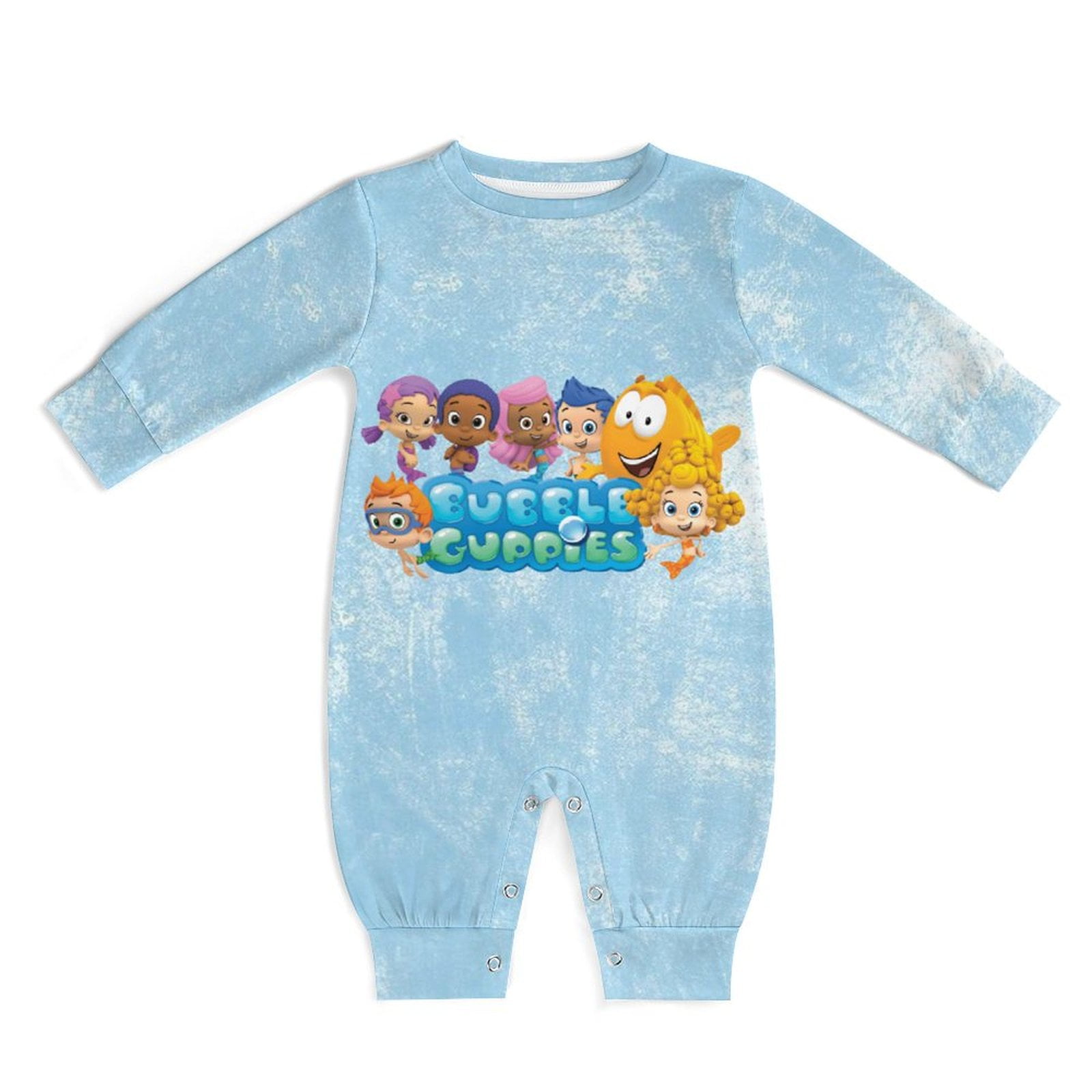 Bubble Guppies Baby Rompers One-Piece Long Sleeve Jumpsuit Bodysuits ...