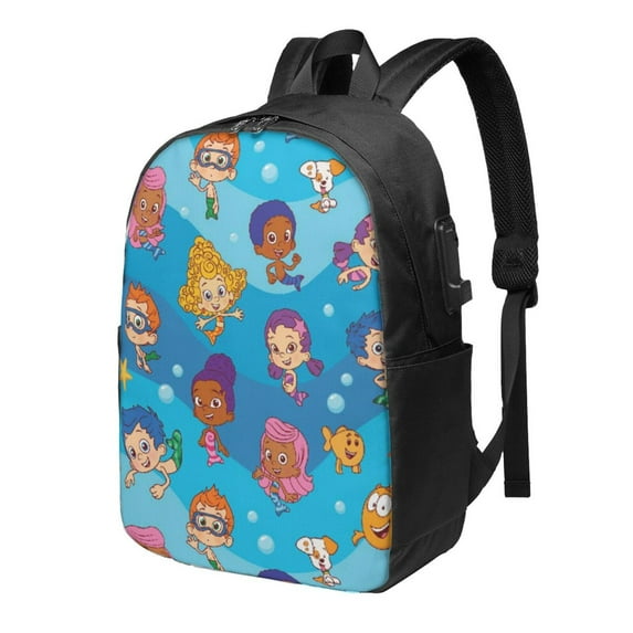 Bubble Guppies Backpack With Usb Port Laptop Backpack Travel Hiking Bag ...