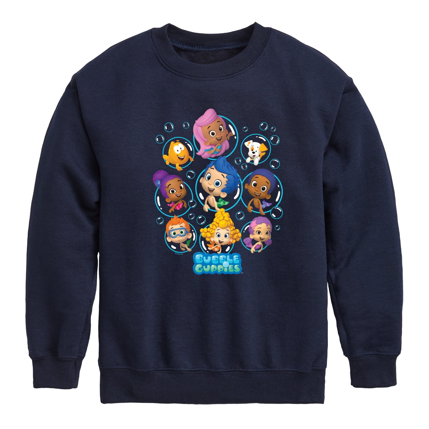 Bubble Guppies - Bubble Grid - Toddler And Youth Crewneck Fleece ...