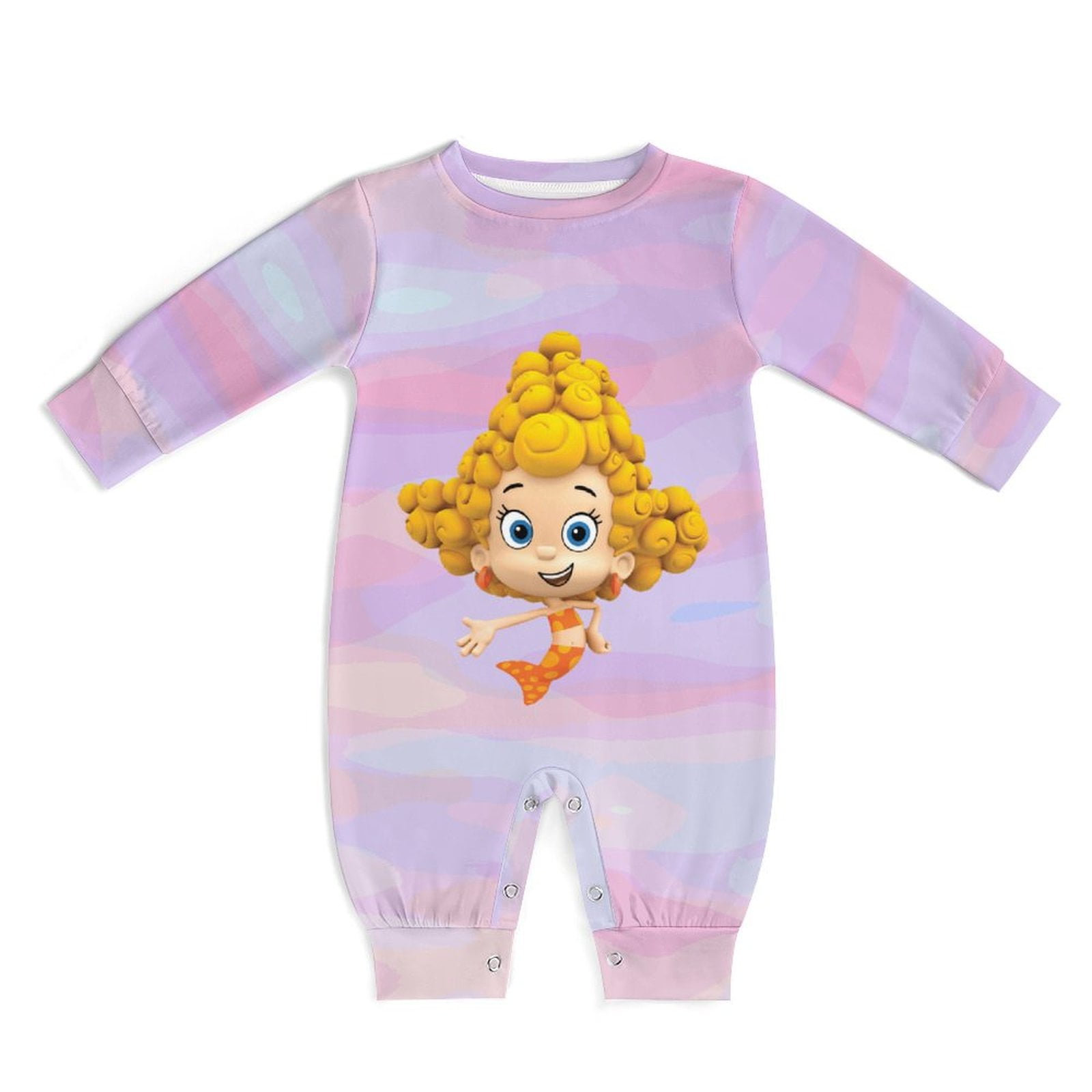 Bubble Guppies Deema Baby Rompers One-Piece Long Sleeve Jumpsuit ...