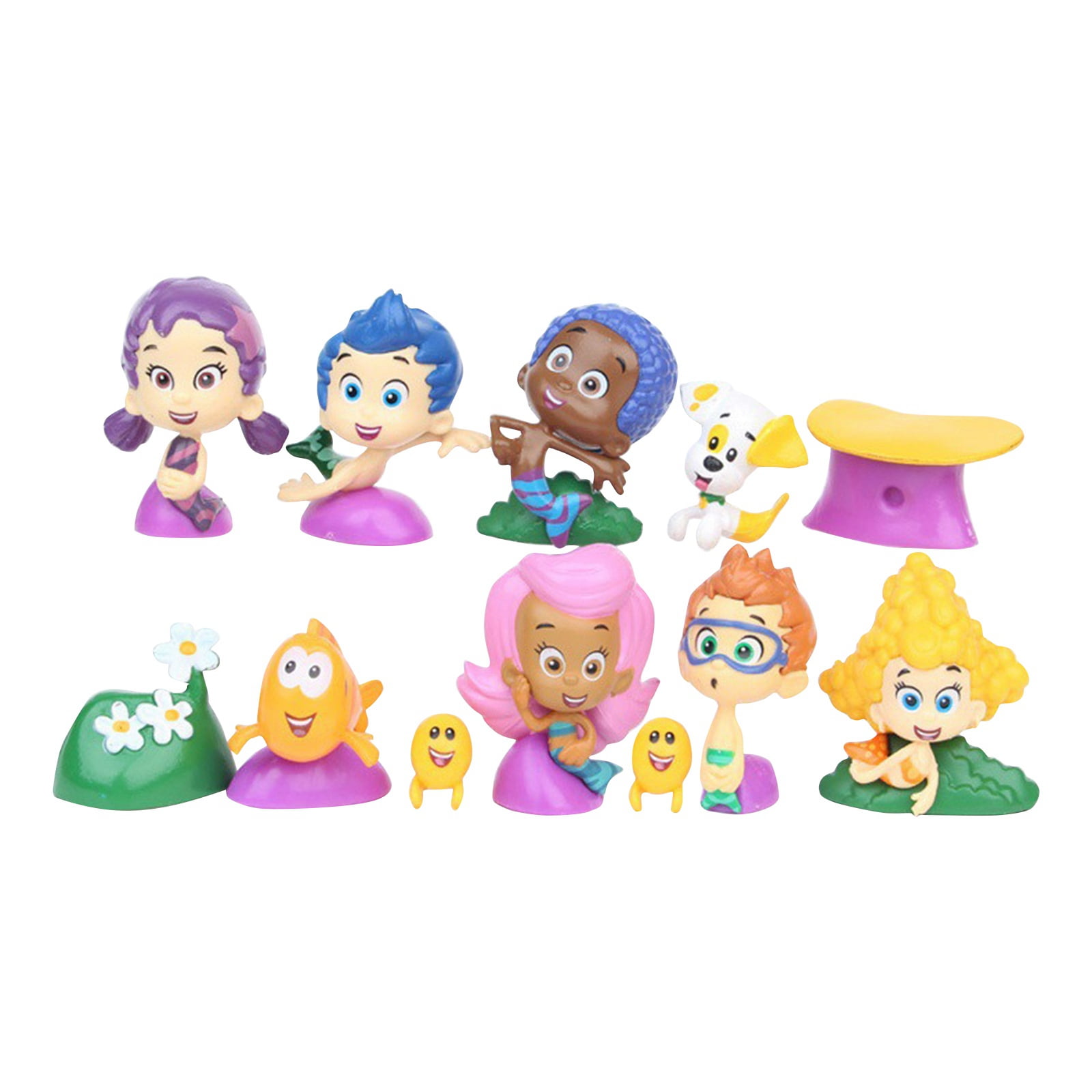 Bubble Guppies Figure 1"Christmas Ornaments Featuring 8 Ornaments with ...