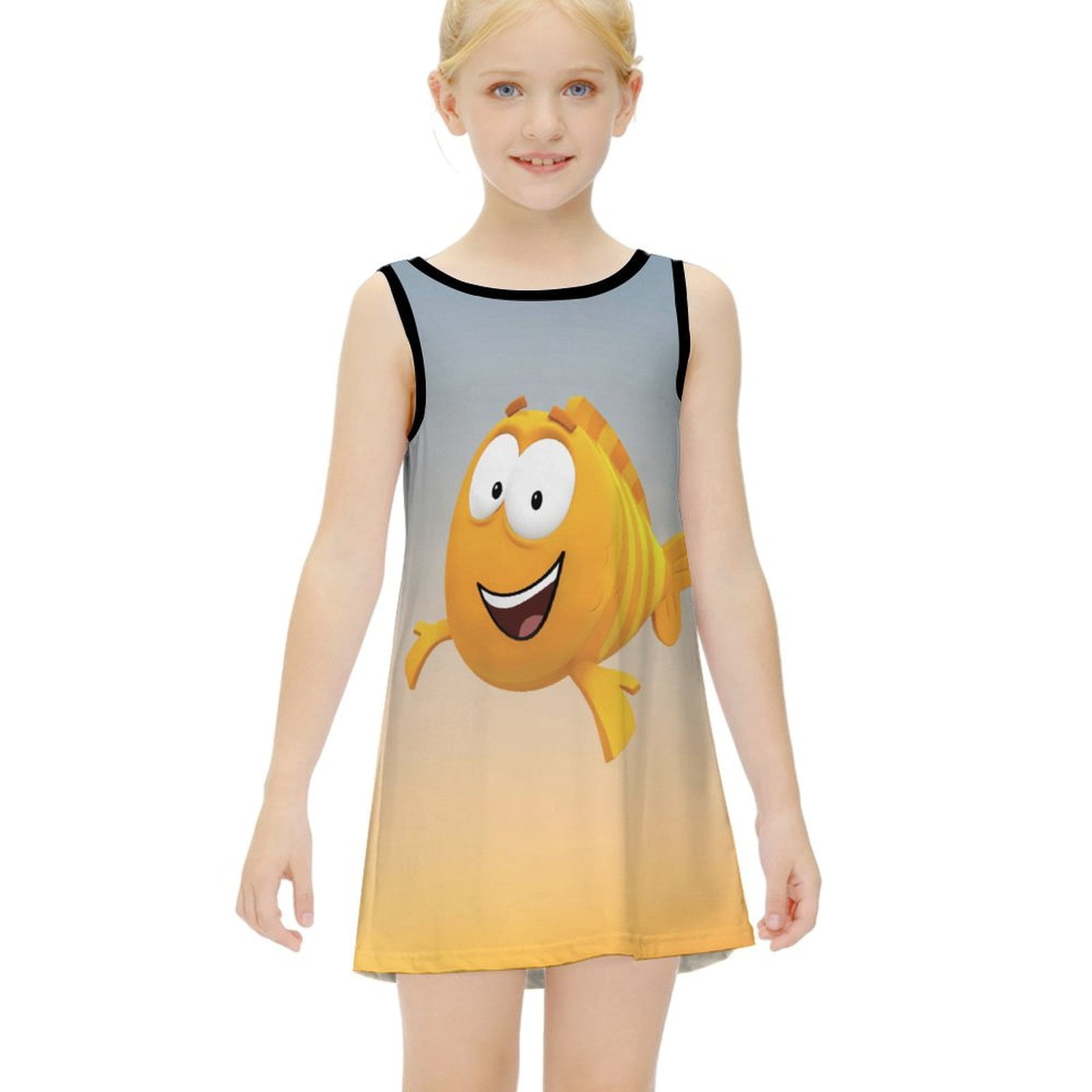 Bubble Guppies Fish Children's Sleeveless Dress 3D Printed Classical ...