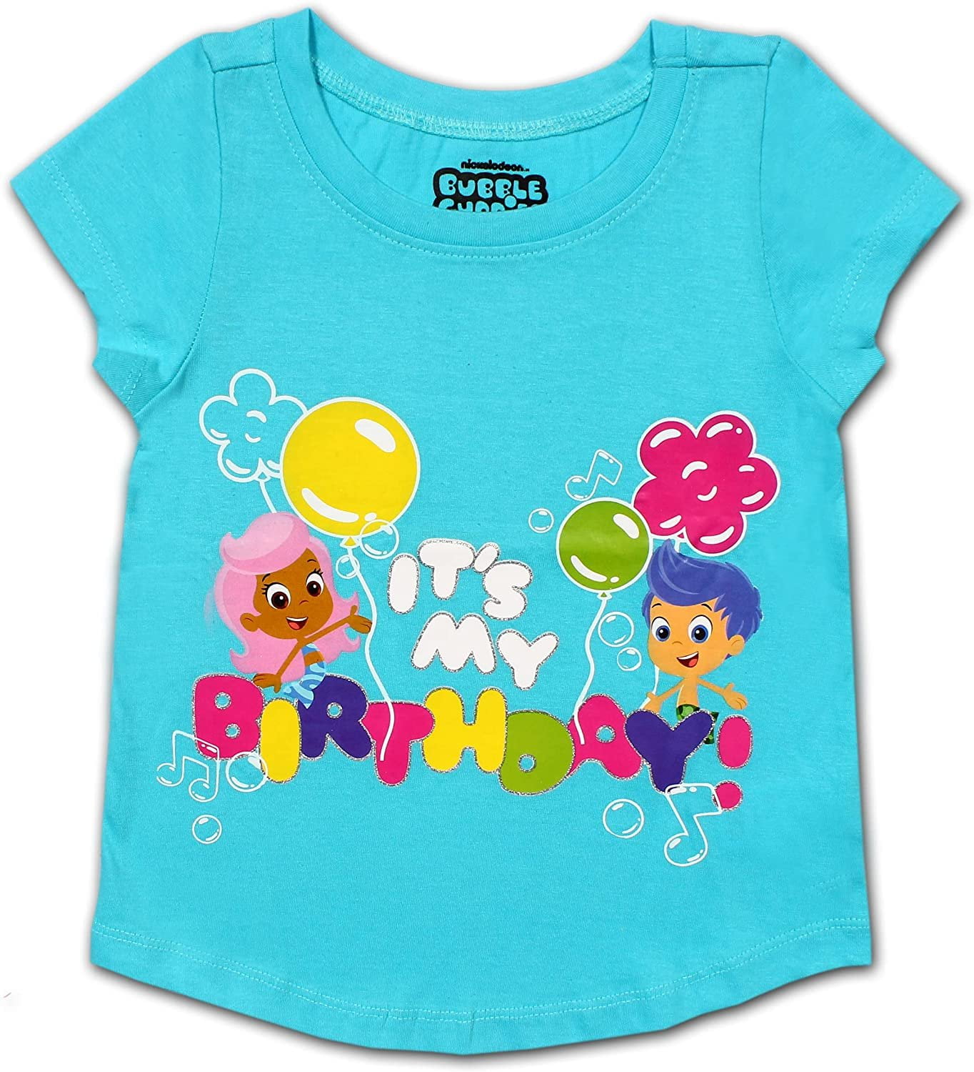 Bubble Guppies Gil and Molly Girls Single Birthday Tee, Toddler ...