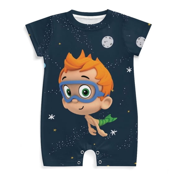 Bubble Guppies Noony Baby One-Piece Rompers Summer Short Sleeve Outfit ...