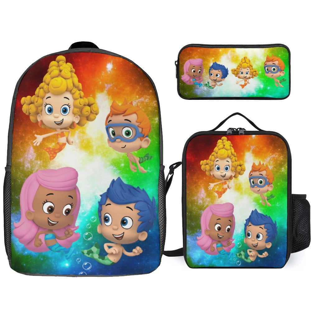 Bubble Guppies Noony Backpack With Lunch Bag Pencil Case Set Schoolbag ...