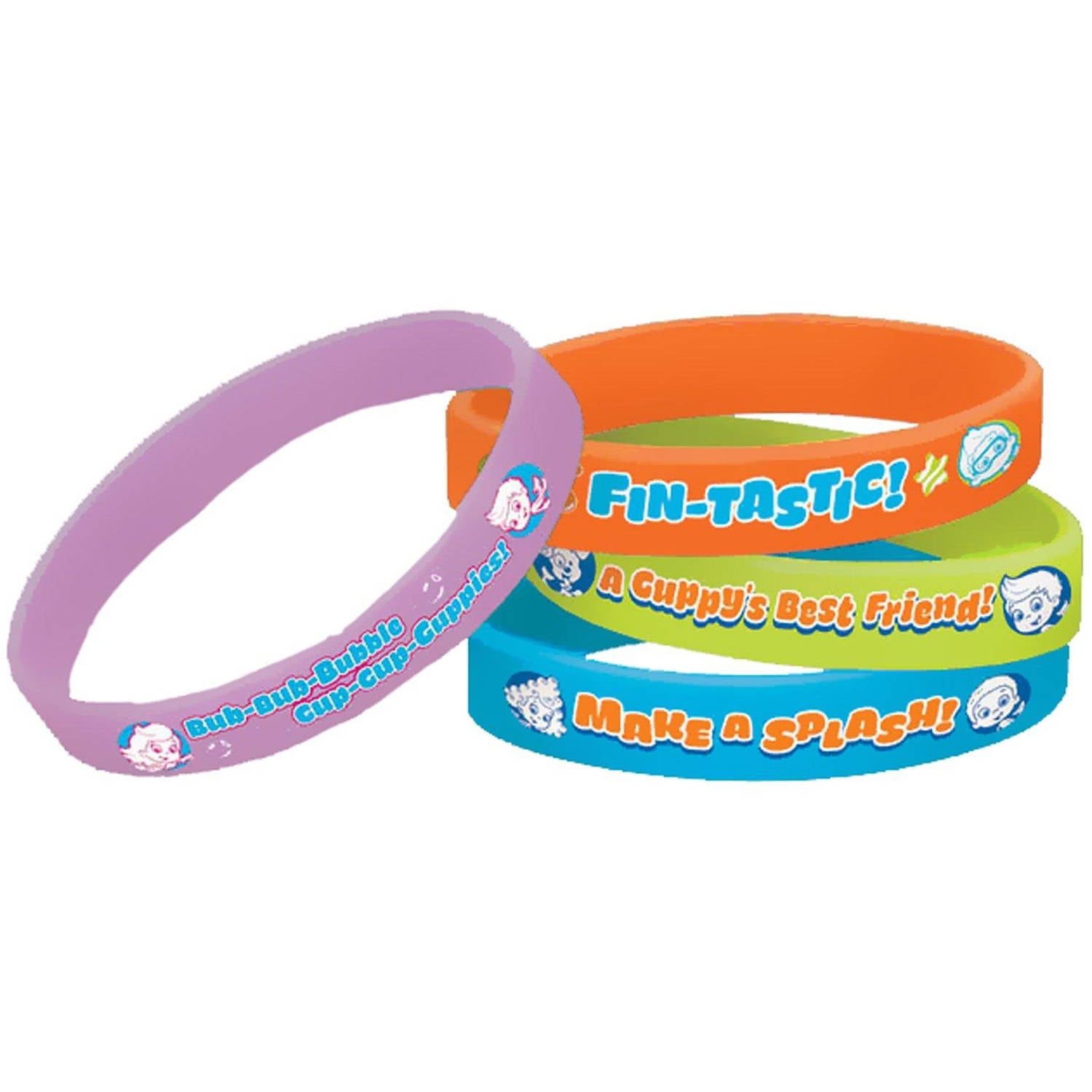 Bubble Guppies Rubber Bracelets, 4pk - Walmart.com