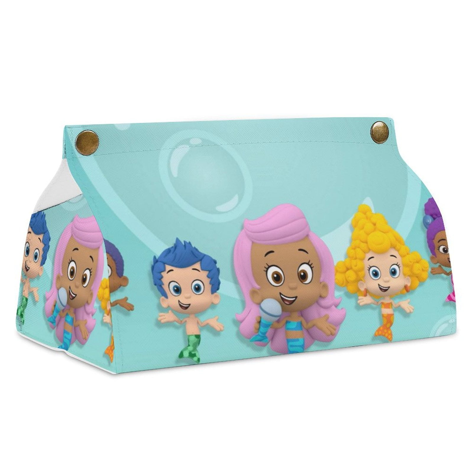 Bubble Guppies Tissue Box Cover PU Tissue Paper Case Pouch Holder Bag ...