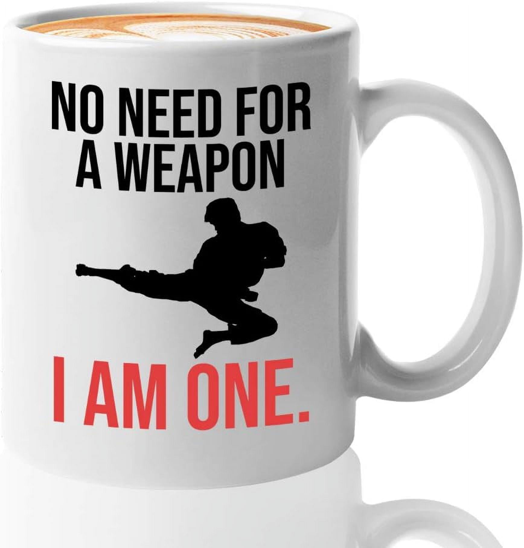 Bubble Hugs Martial Arts Coffee Mug 11 oz, Black Belt Karate Jiu Jitsu ...