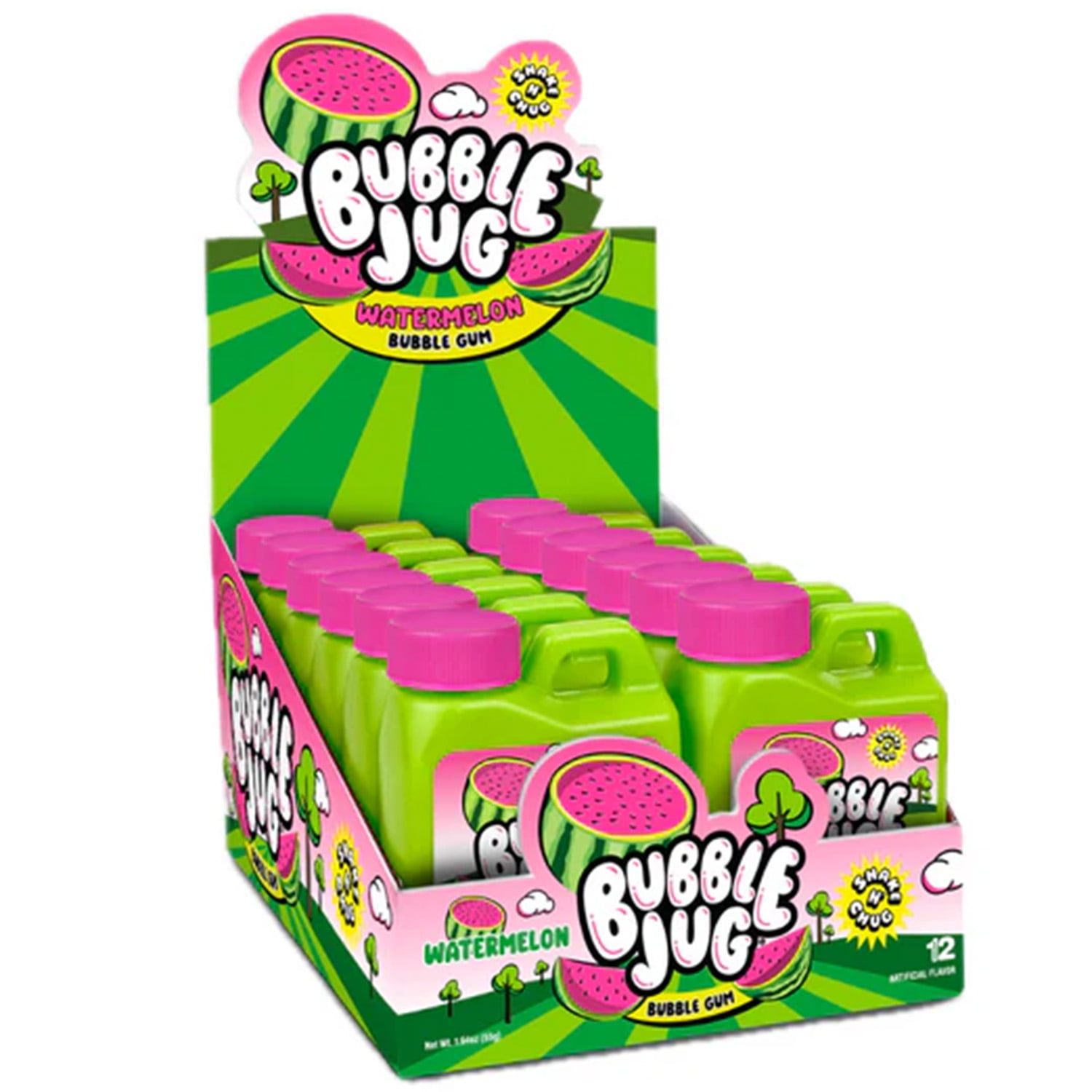 Bubble Jug Watermelon Bubble Gum 1.94oz Jug 12ct Box - Walmart.com