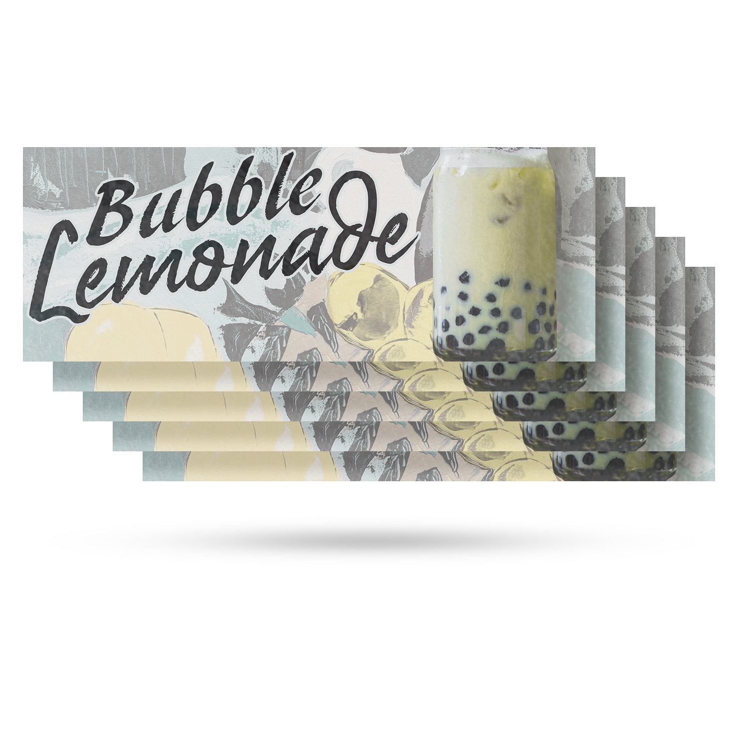 Bubble Lemonade Vinyl Decal 5 Pack of 12 Inch x 5 Inch Weatherproof ...
