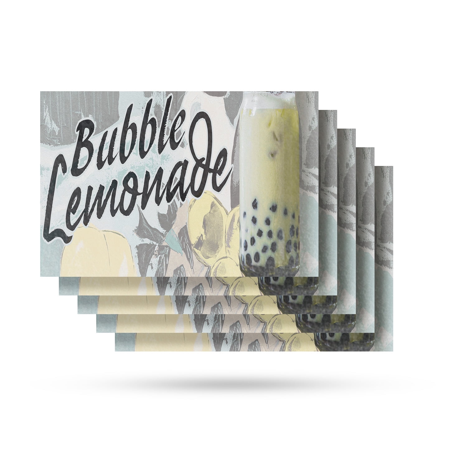 Bubble Lemonade Vinyl Decal 5 Pack of 18 Inch x 24 Inch Weatherproof ...