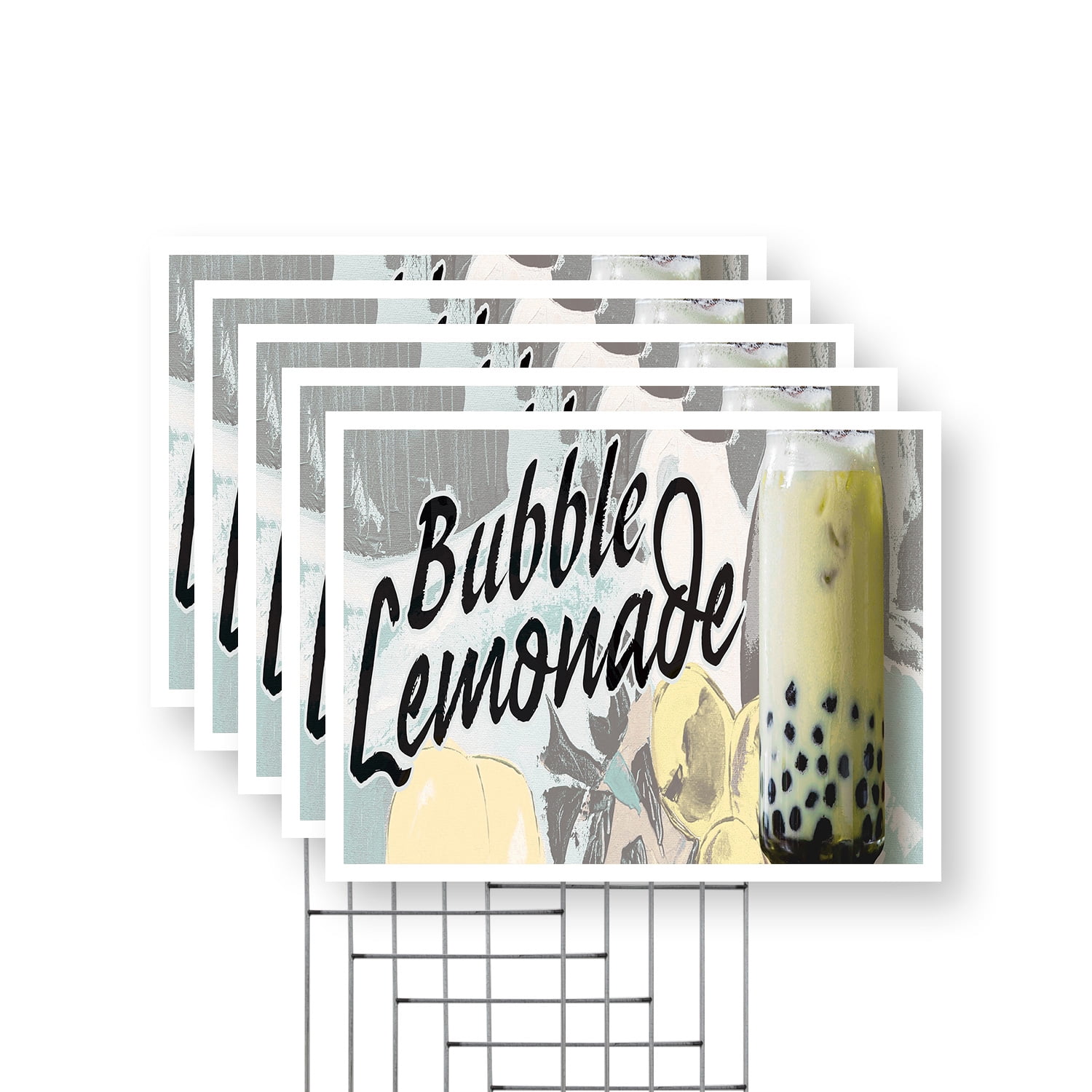 Bubble Lemonade Yard Sign 5 Pack of 18 Inch x 24 Inch Double Sided ...