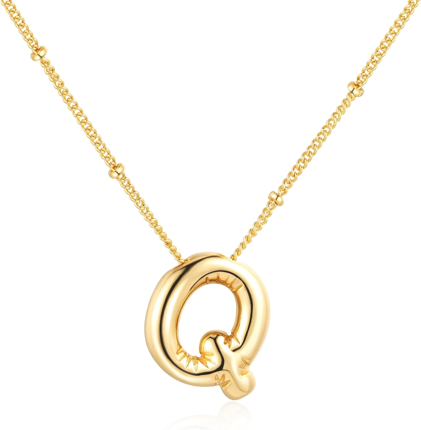 Bubble Letter Necklace Balloon Initial Necklaces For Women Girls Dainty