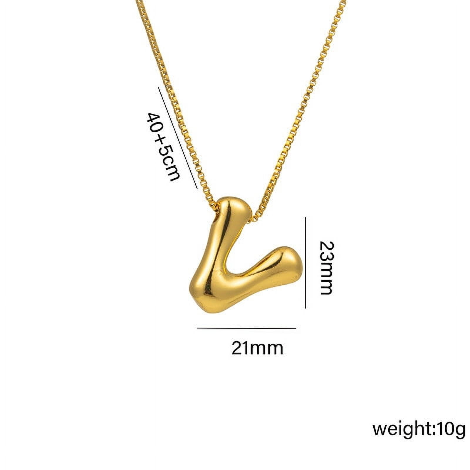 Bubble Letter Necklace Gold,Initial Necklaces for Women,Trendy Bubble ...