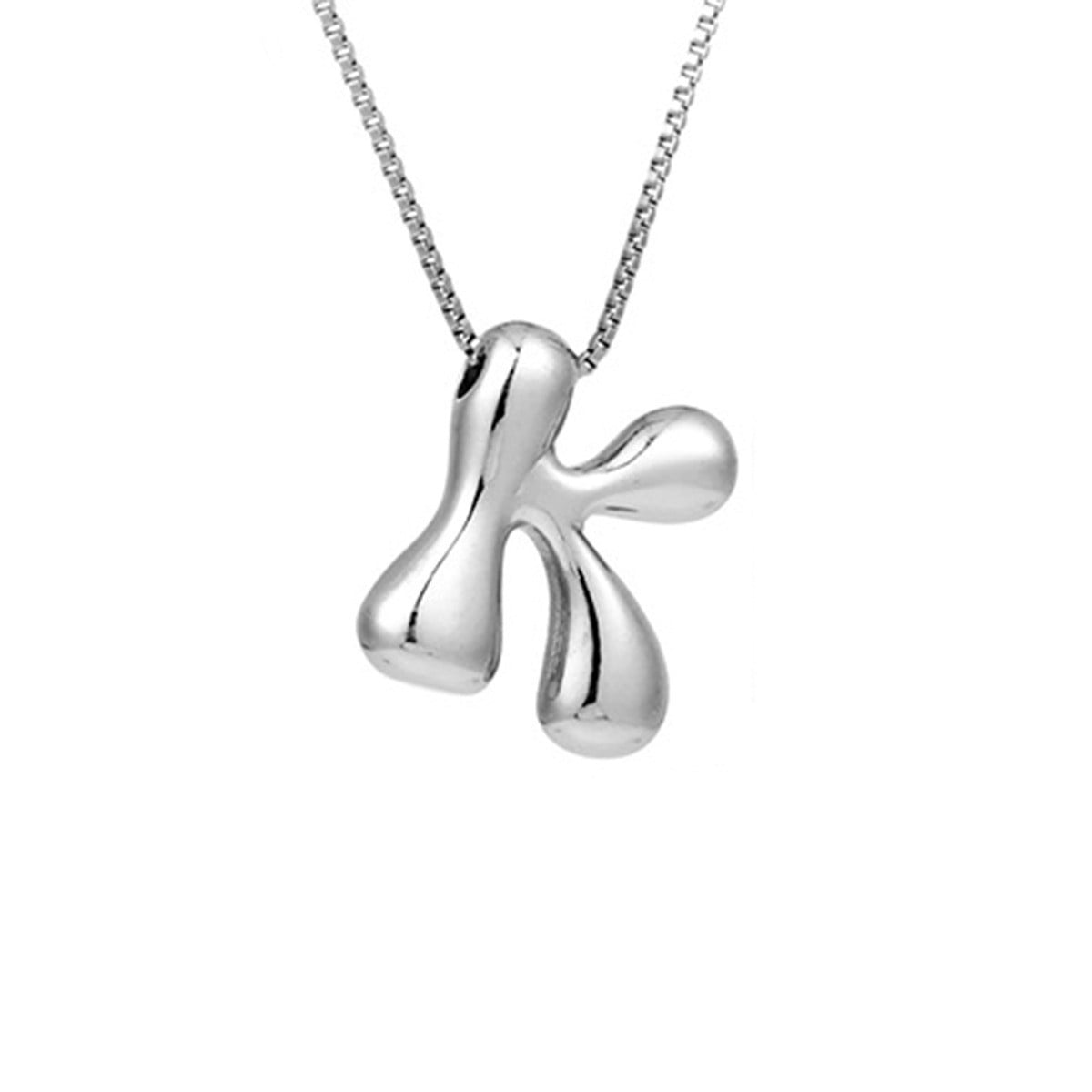 Bubble Letter Necklace Initial Necklaces for Women Name Necklace ...