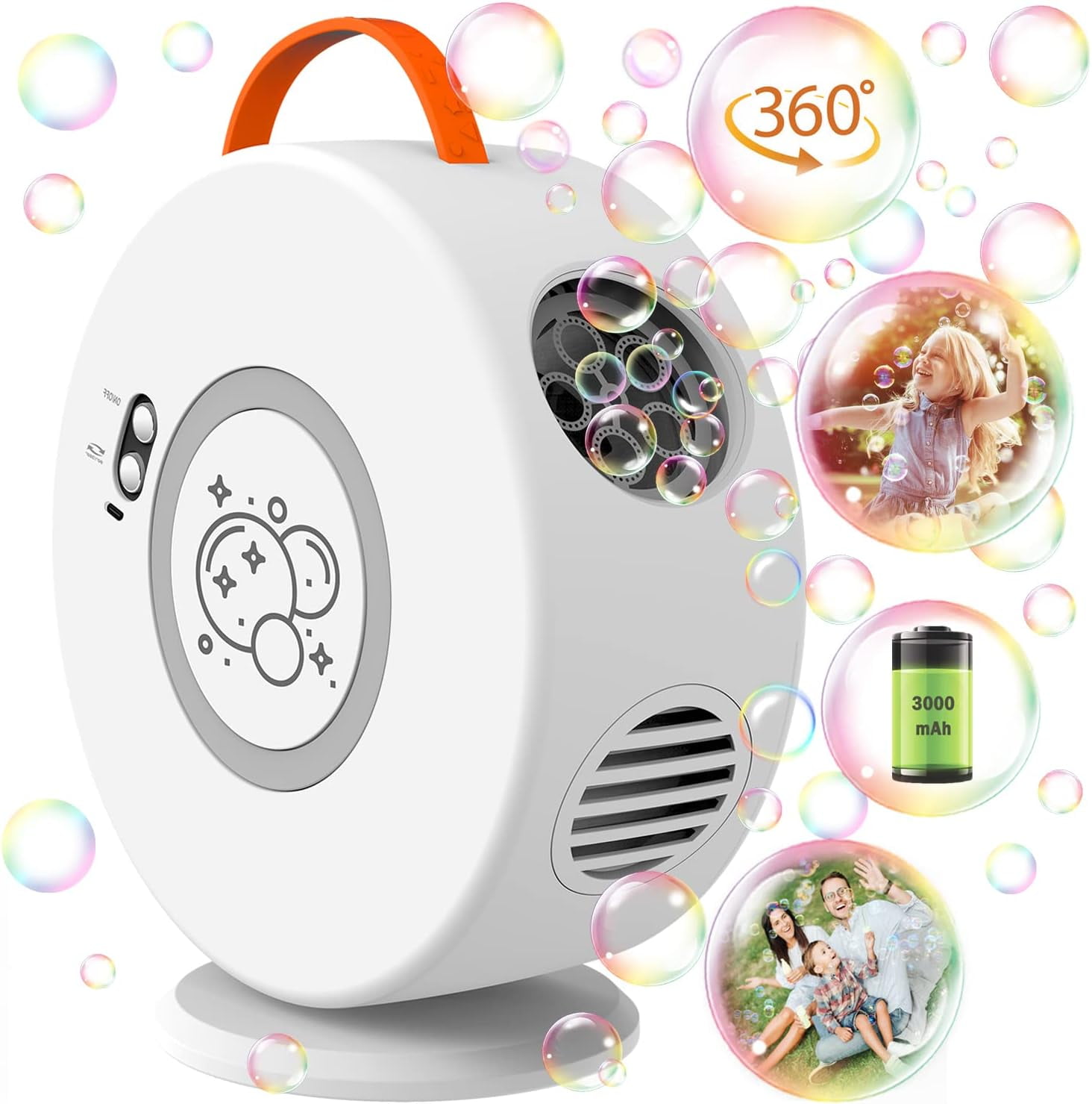 Bubble Machine Automatic Bubble Blower for Kids Toddlers Rechargeable ...