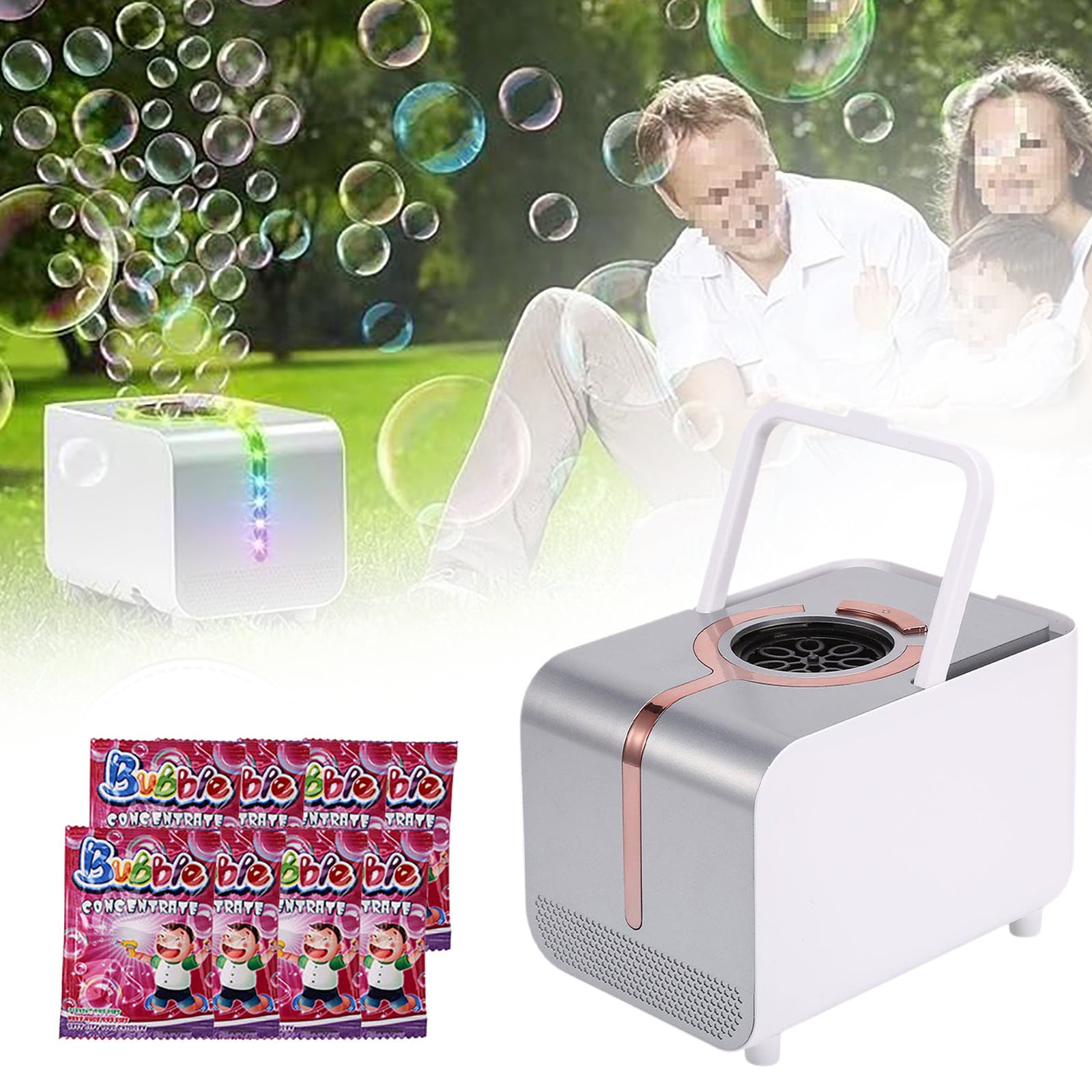 Bubble Machine - Durable Automatic Bubble Blower with LED Lights, Waterproof Motor Over 20,000 ...