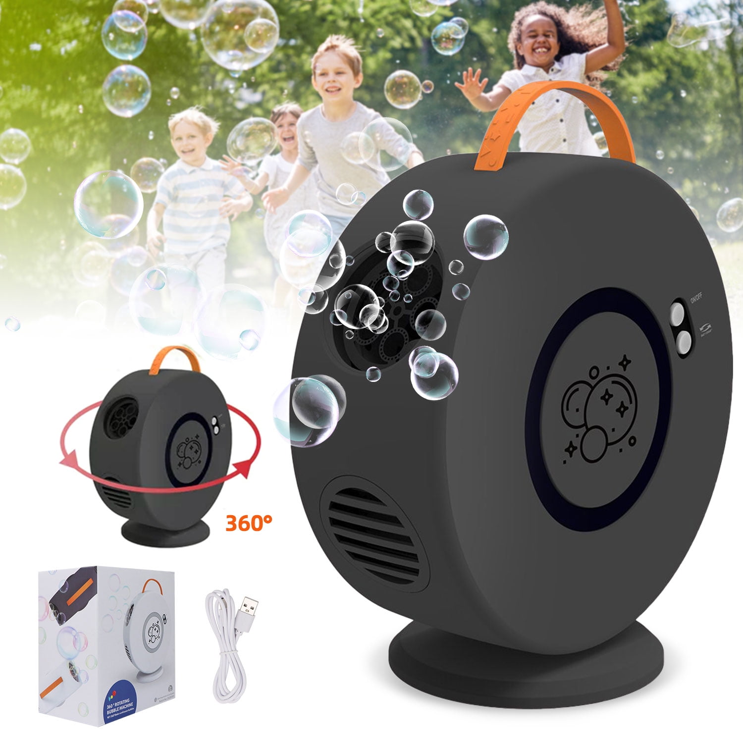 Free Shipping! Bubble Machine, JIFON Rechargeable Bubble Blower for ...