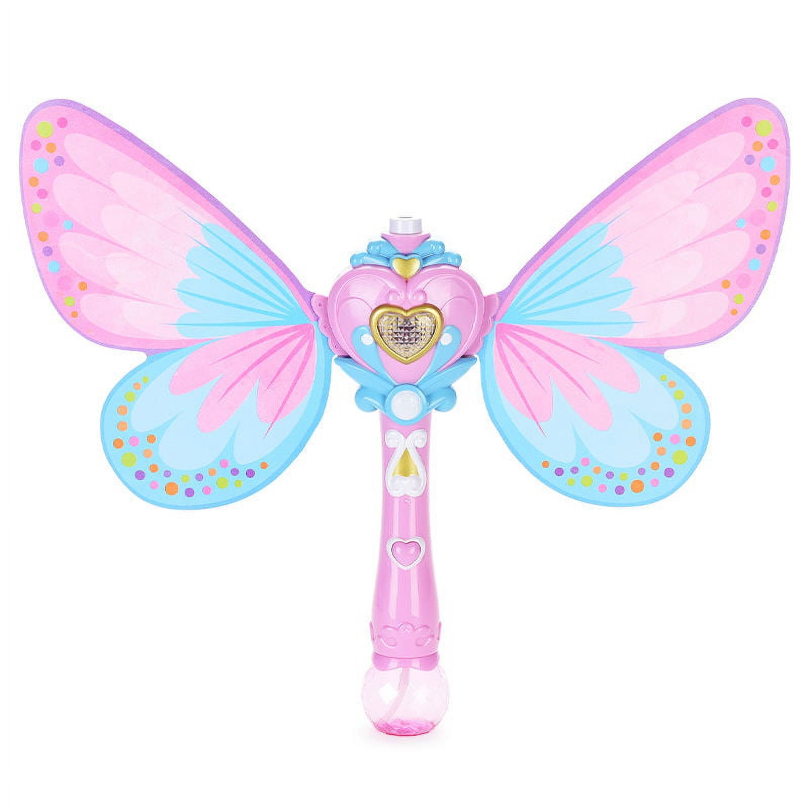Bubble Machine for Kids 1-3, Handheld Butterfly Blower Toy with Light ...