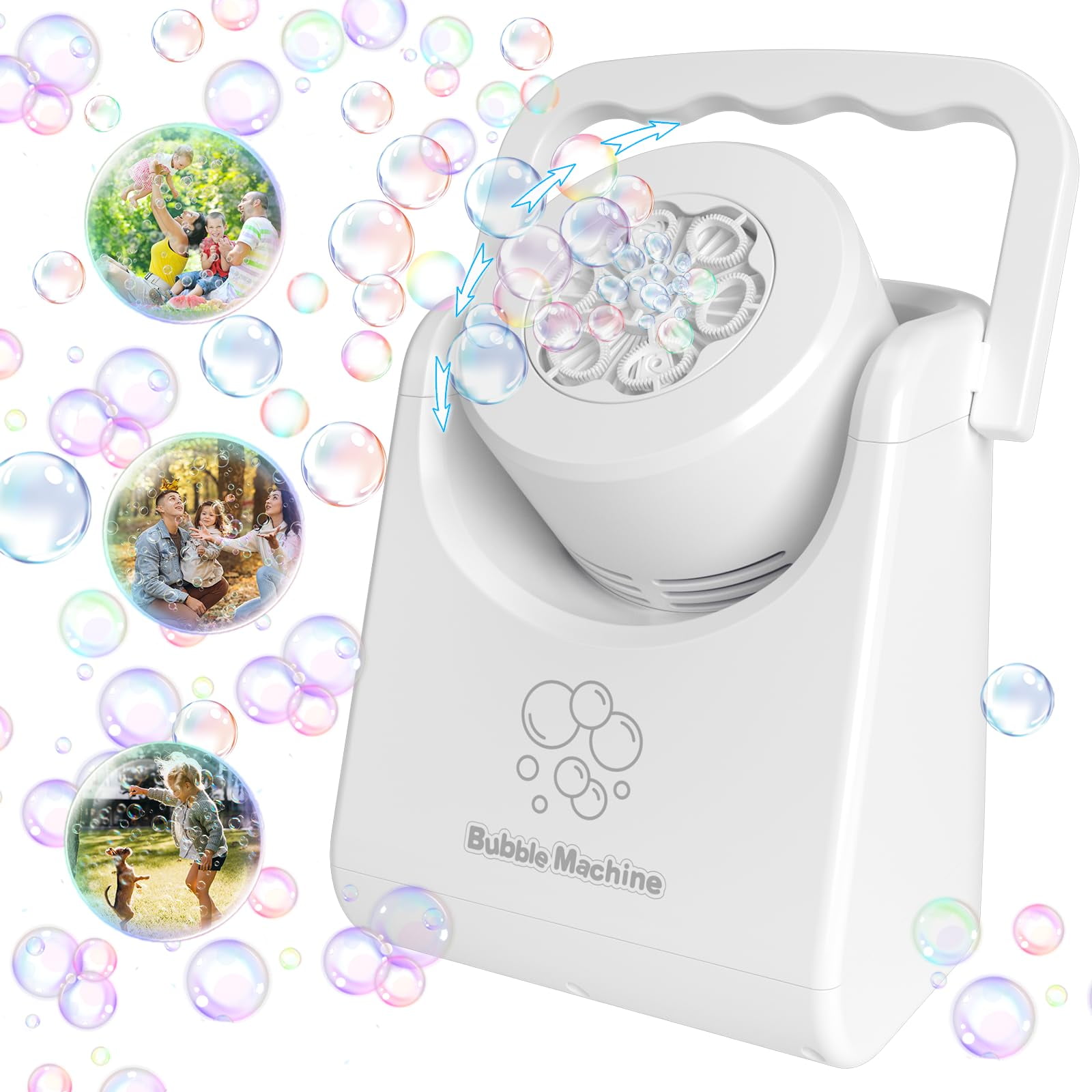 Bubble Machine for Kids Toddlers,Automatic Bubble Blower,Portable ...