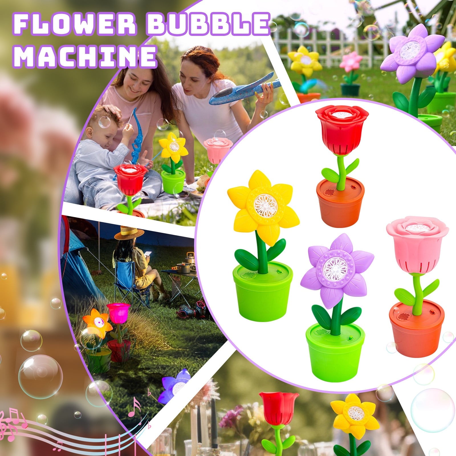 Bubble Machine with Light for Kids,20000+ Bubbles Per Minute Automatic ...