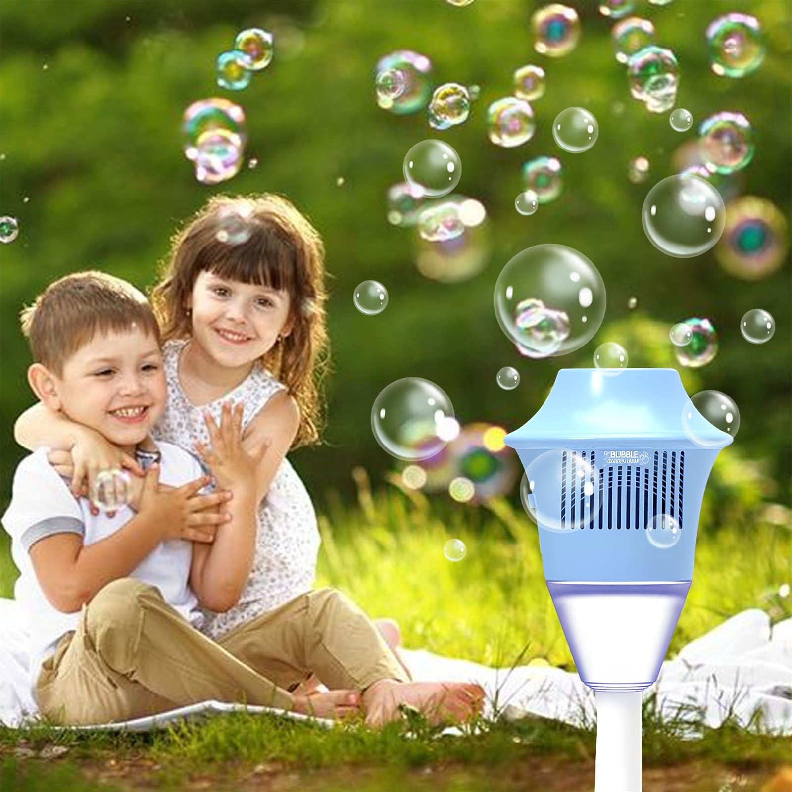 Bubble Machine with Music/Light for Kids, Automatic Bubble Maker ...