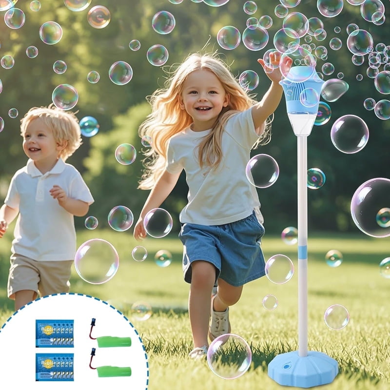 Bubble Machine Rechargeable,Auto Bubble Maker,Height 47 Inches Adjustable LED Bubble Stand ...
