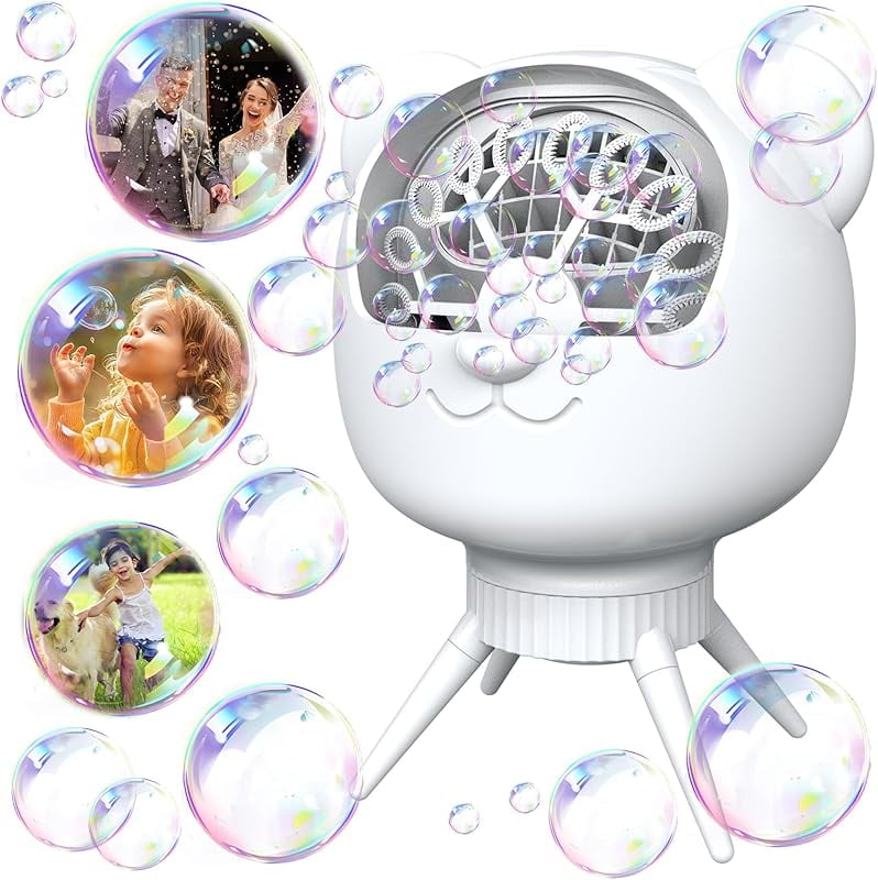 Bubble Machine for Toddlers Kids,18 Wands 500ml Tank Rechargeable ...