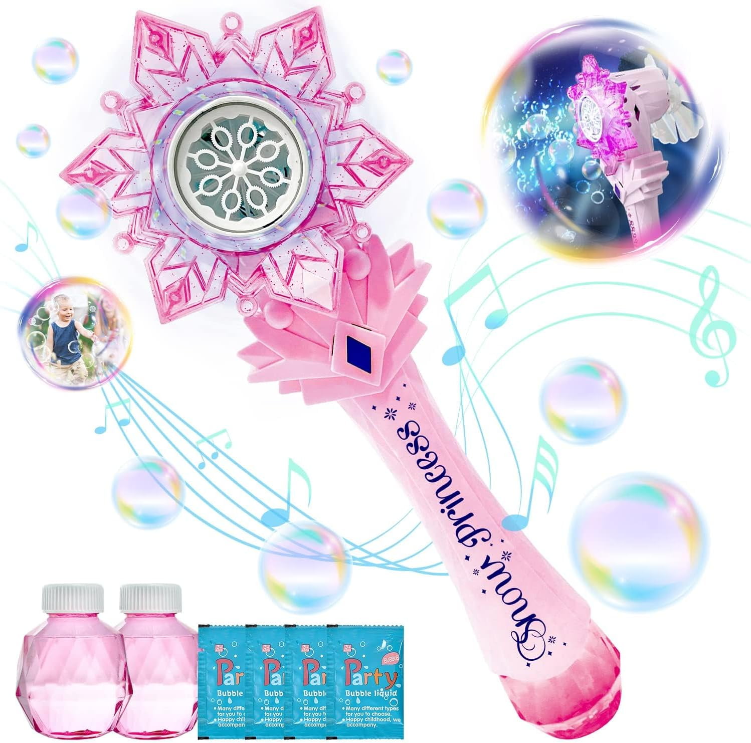 Bubble Machine Toy Princess Magic Bubble Wand Frozen Toys for Girls ...
