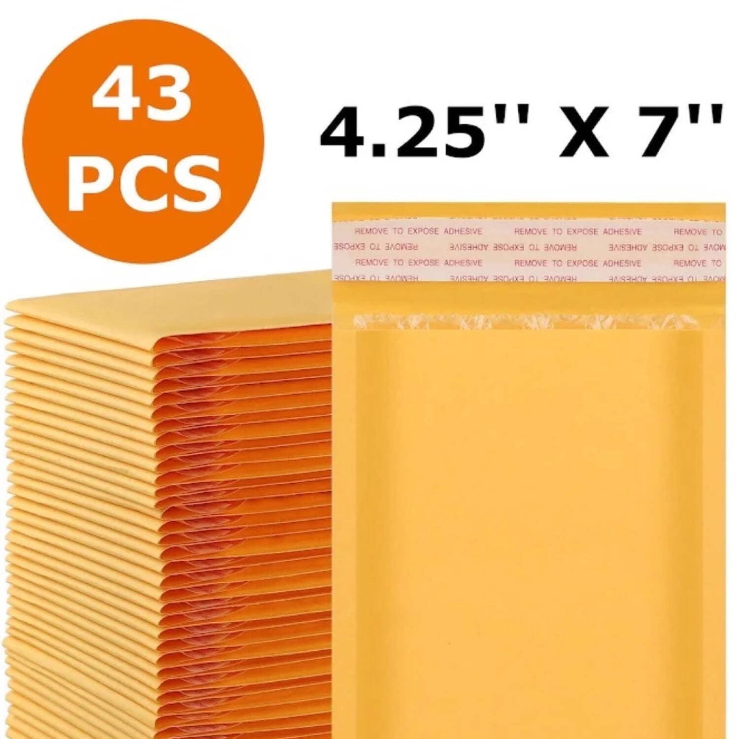 Bubble Mailers 4.25 x 7 Padded Envelopes Yellow Quantity 43 - Walmart.com