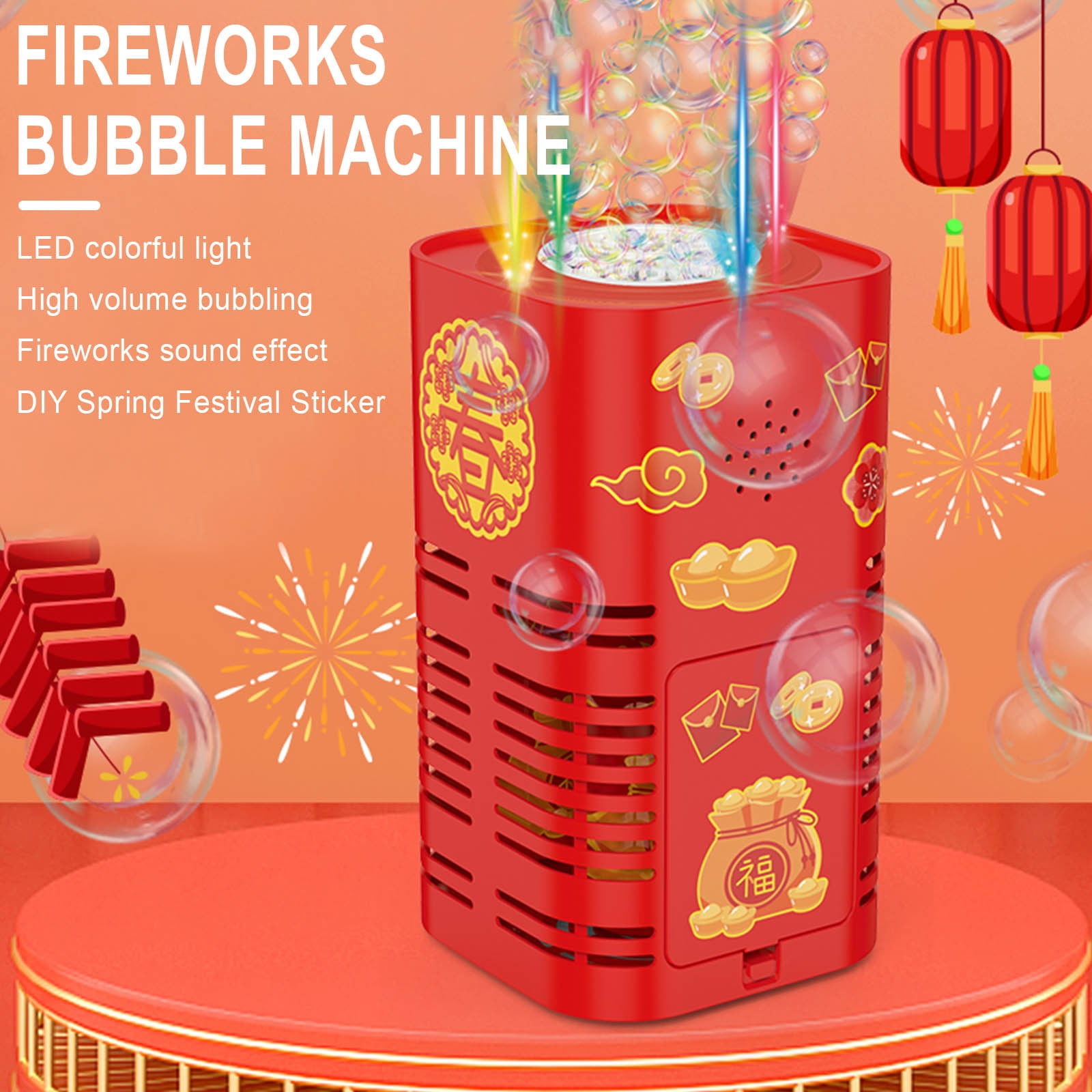 xiepangOK Bubble Maker Machine, 12-Hole, Bubble Fire-Work, Electric ...