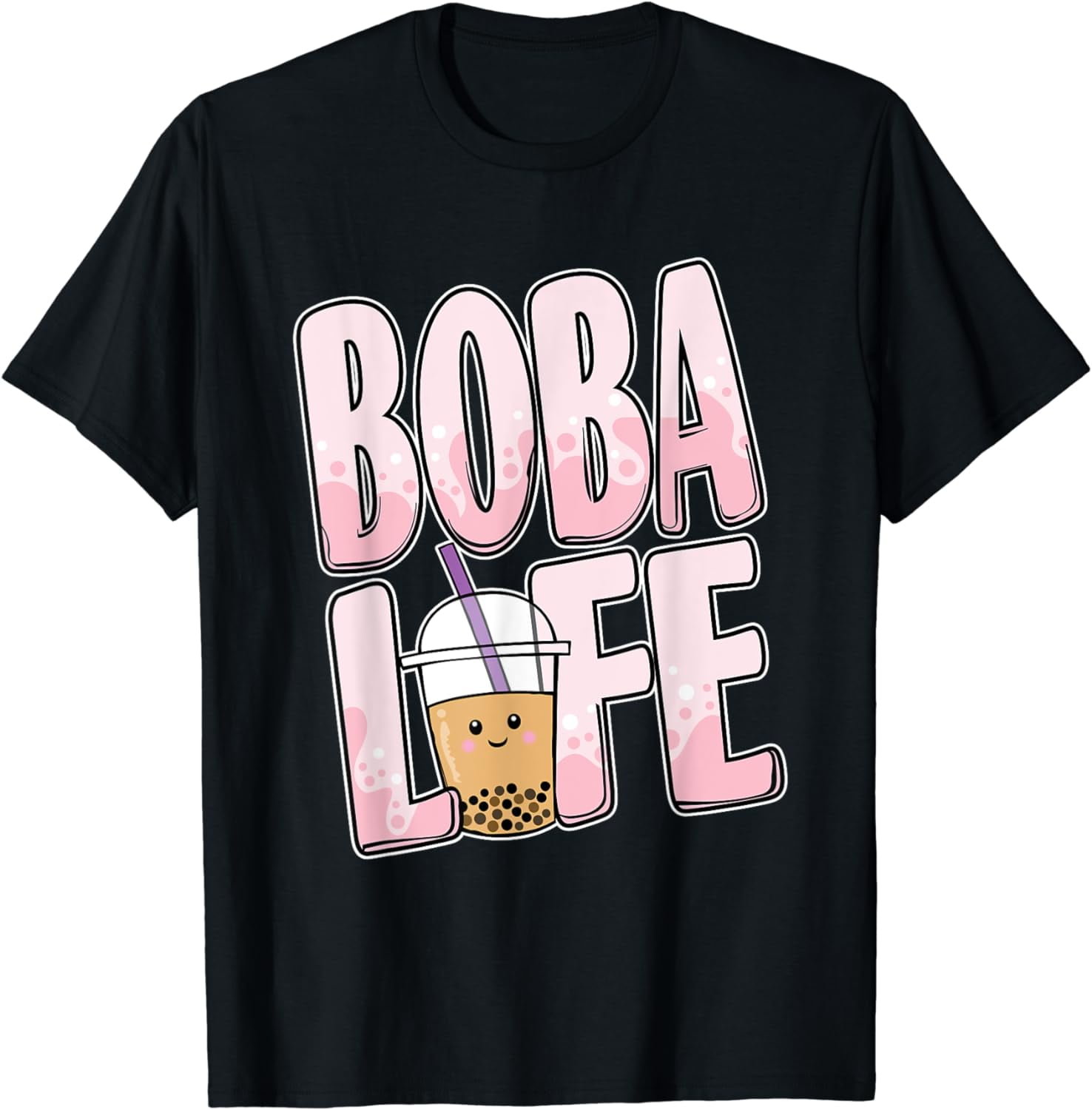 Bubble Milk Tea Lover Boba Life Cute Kawaii T-Shirt - Walmart.com