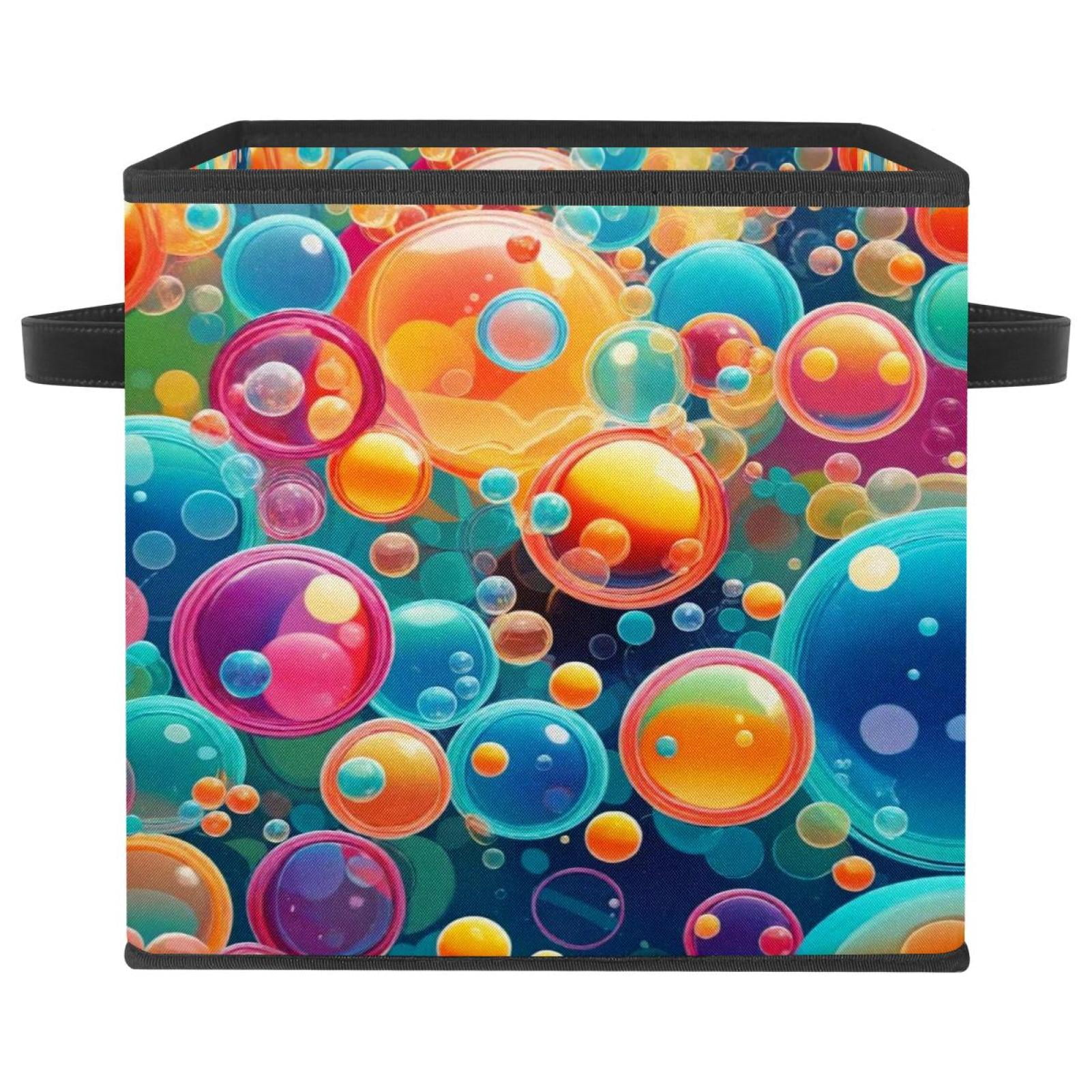 Bubble Pattern Storage Bins, Extra Large Closet Storage Cube for Organizing Clothes,Oxford ...