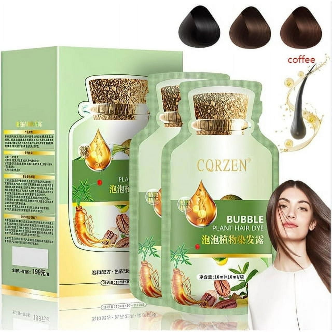 Bubble Plant Hair Dye Natural Plant Hair Dye, New Botanical Bubble Hair ...