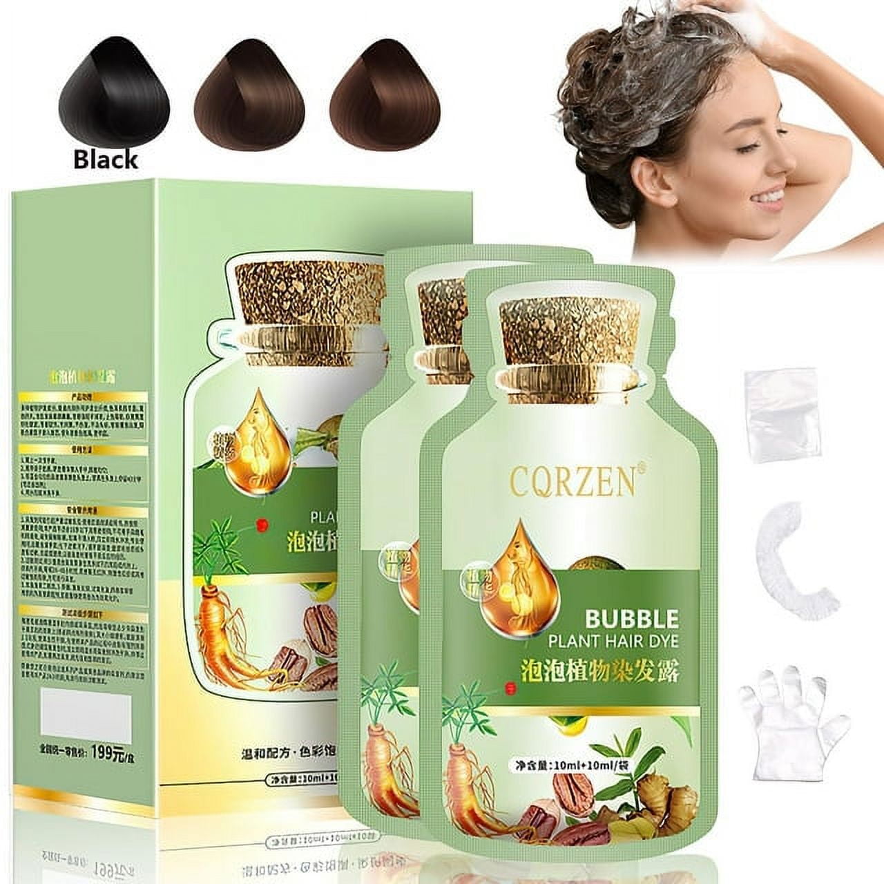 Bubble Hair Dye Natural Hair Dye, New Botanical Bubble Hair Dye Hair ...
