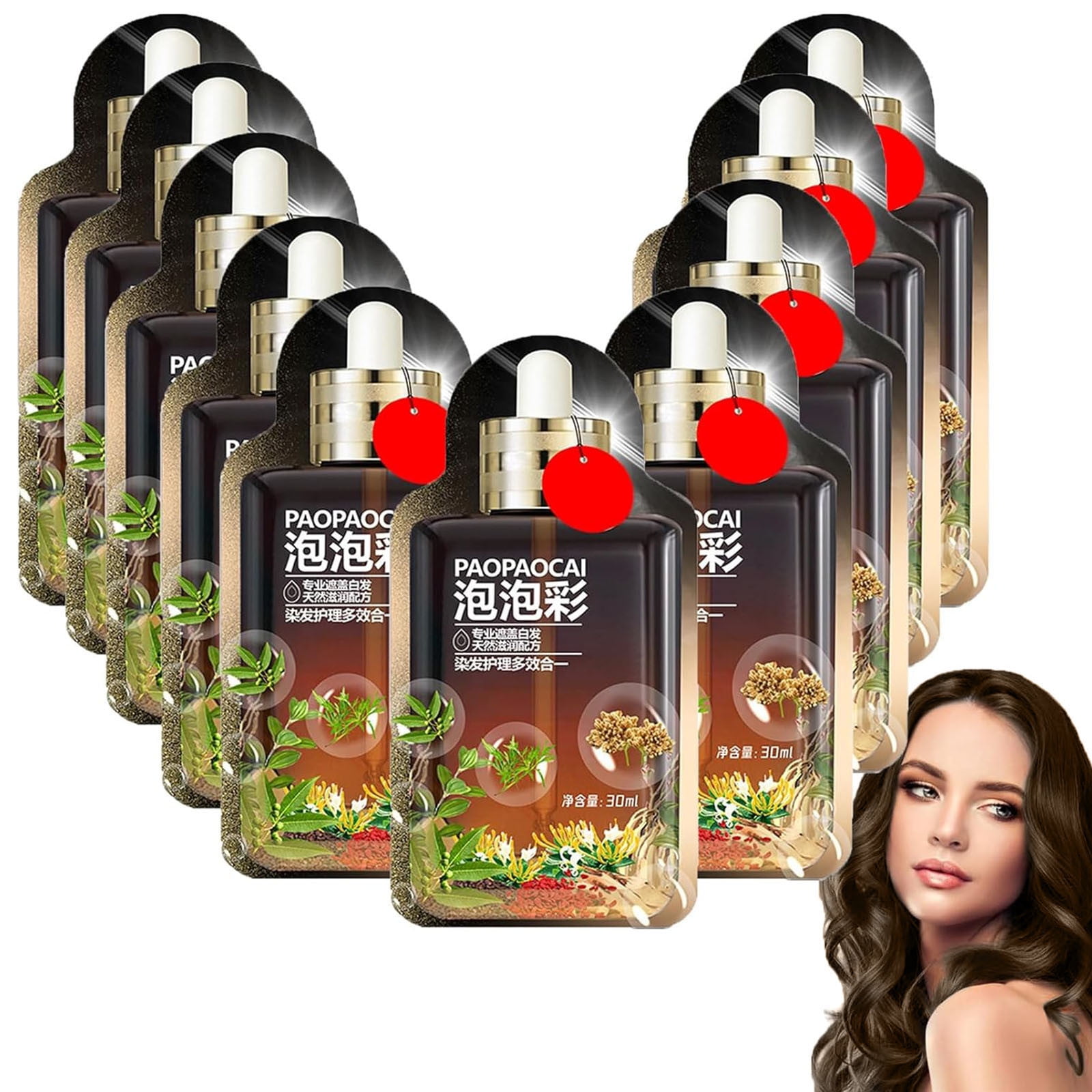 Bubble Plant Hair Natural New Botanical Bubble Hair 30ml 10Packs/Box ...