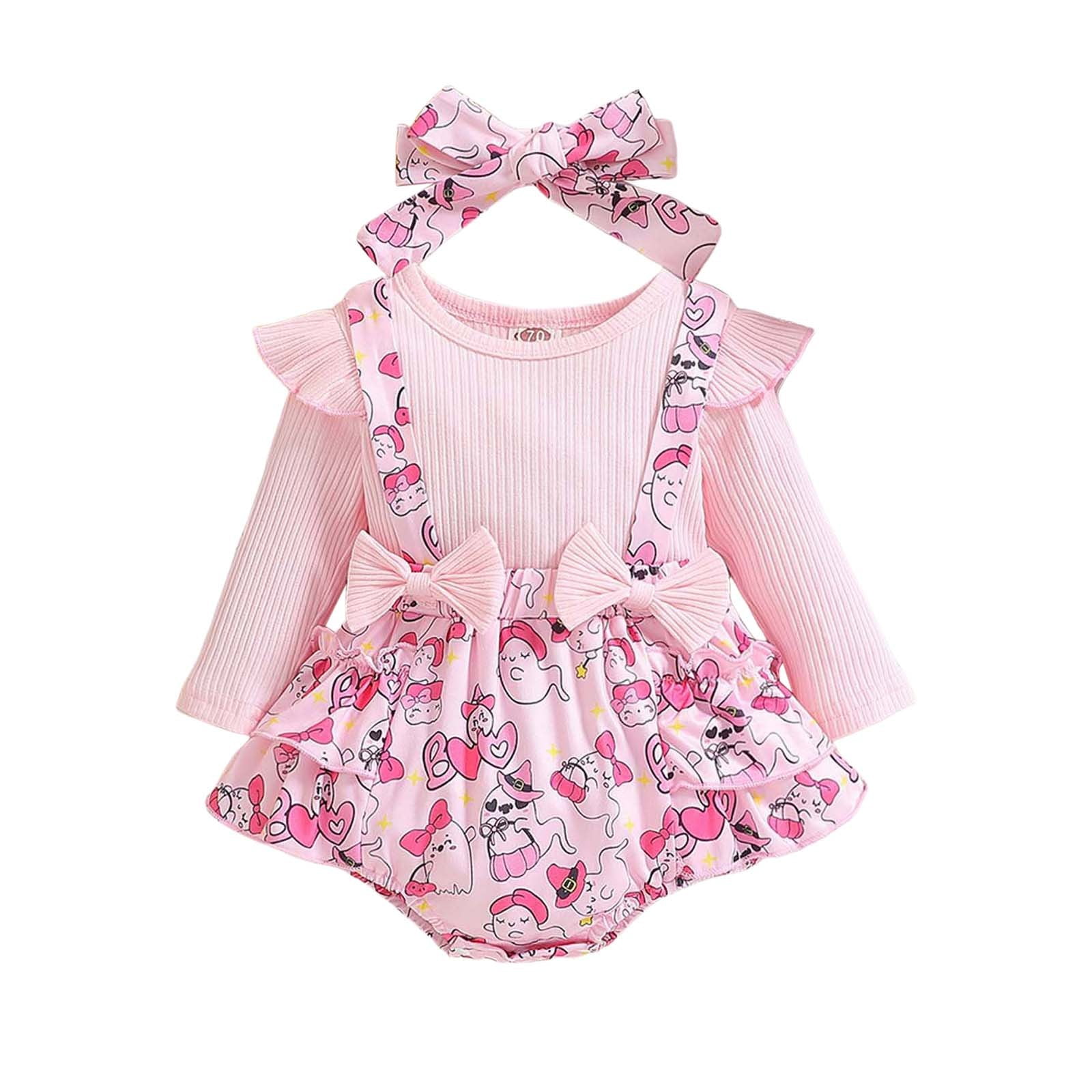 Bubble Romper Baby Girl Halloween Baby Girls Outfit Cute Ghost Pumpkin Cat Print Long Sleeve ...