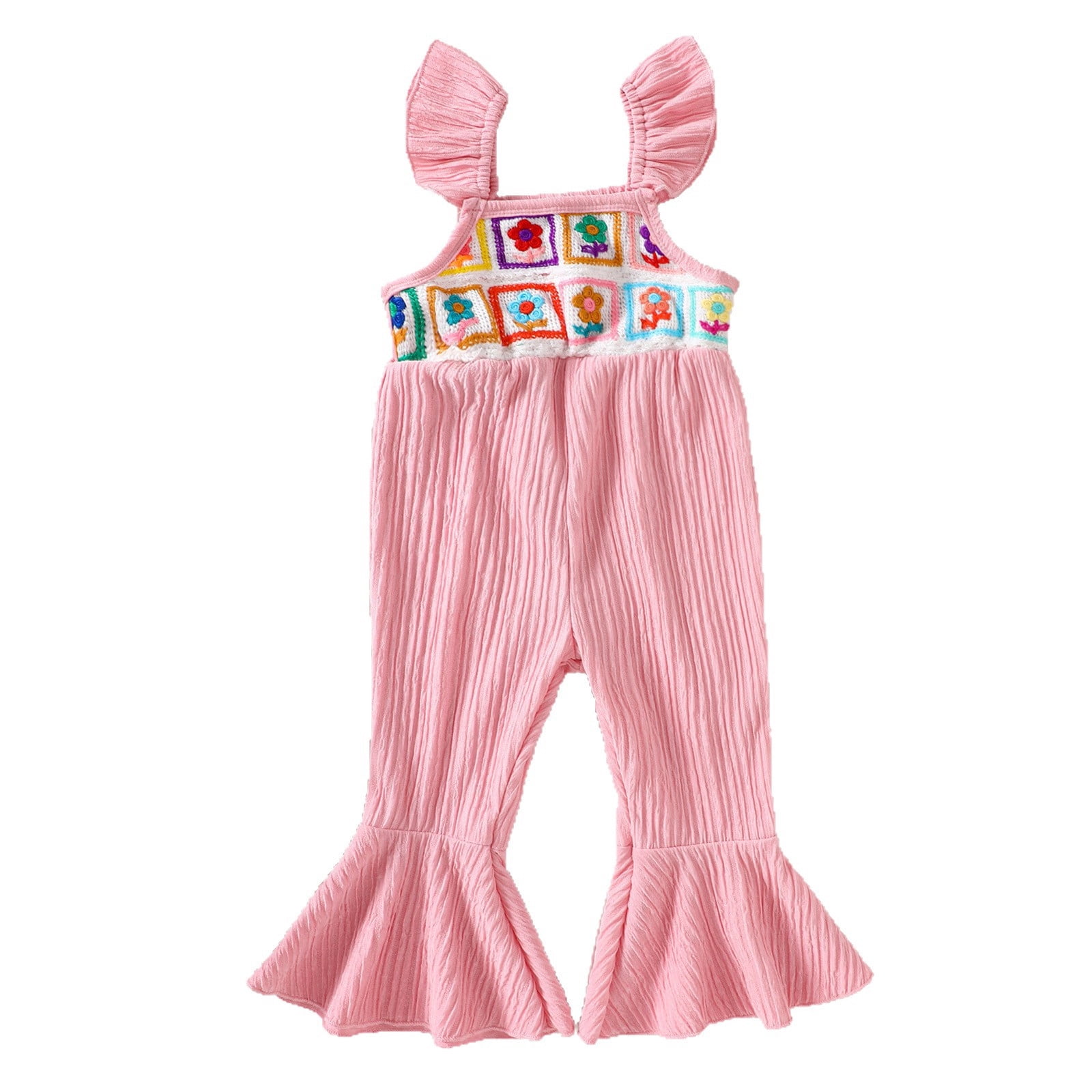 Bubble Romper Baby Girl Kids Toddler Summer Flared Jumpsuit with ...