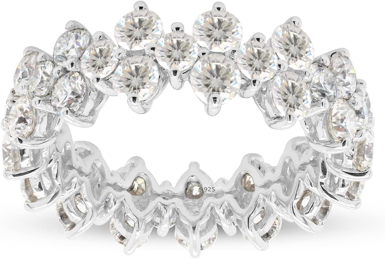 Bubble Set Diamond Band, Full Eternity Diamond Wedding Anniversary Band ...